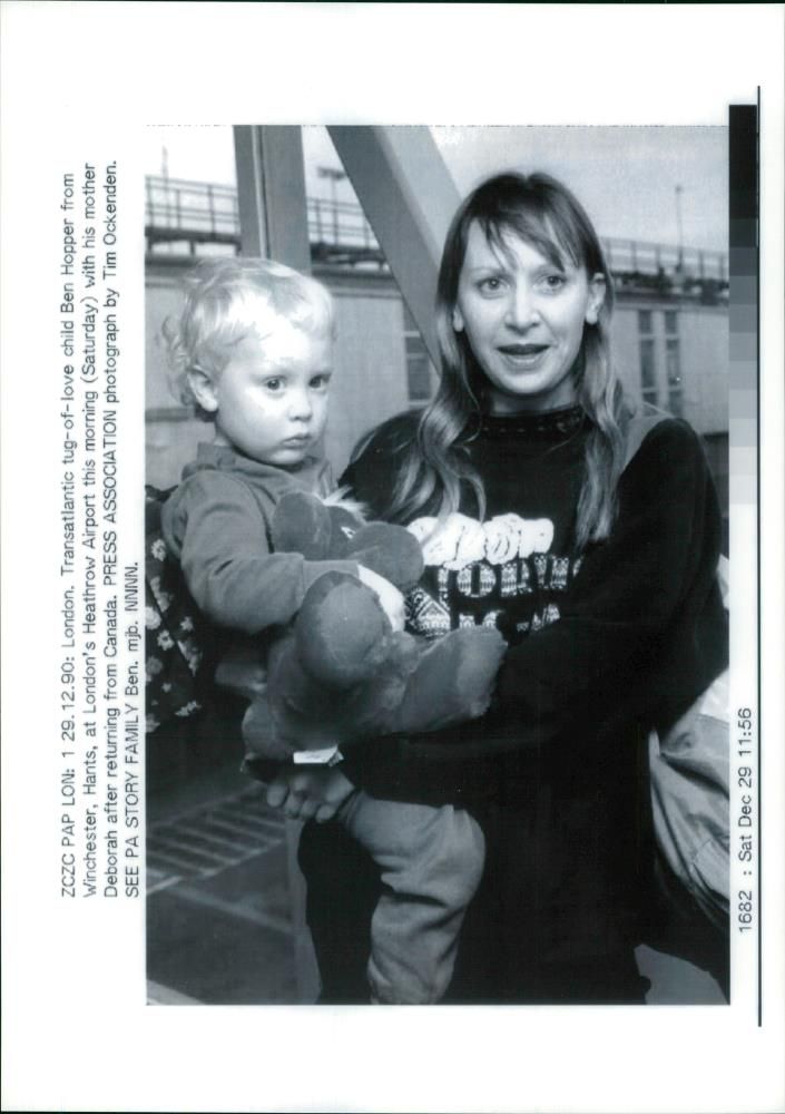 ben hopper with his mother deborah - Vintage Photograph
