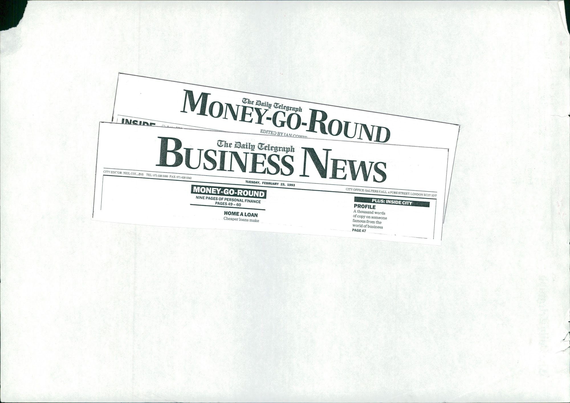 city pages 1973: - Vintage Photograph