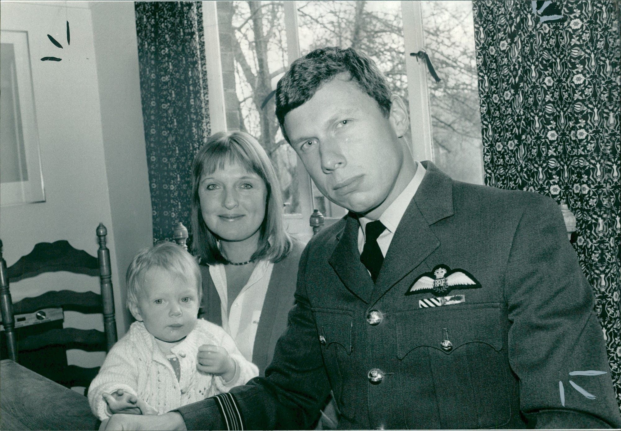Squadron Leader Mark hare with his wife. - Vintage Photograph
