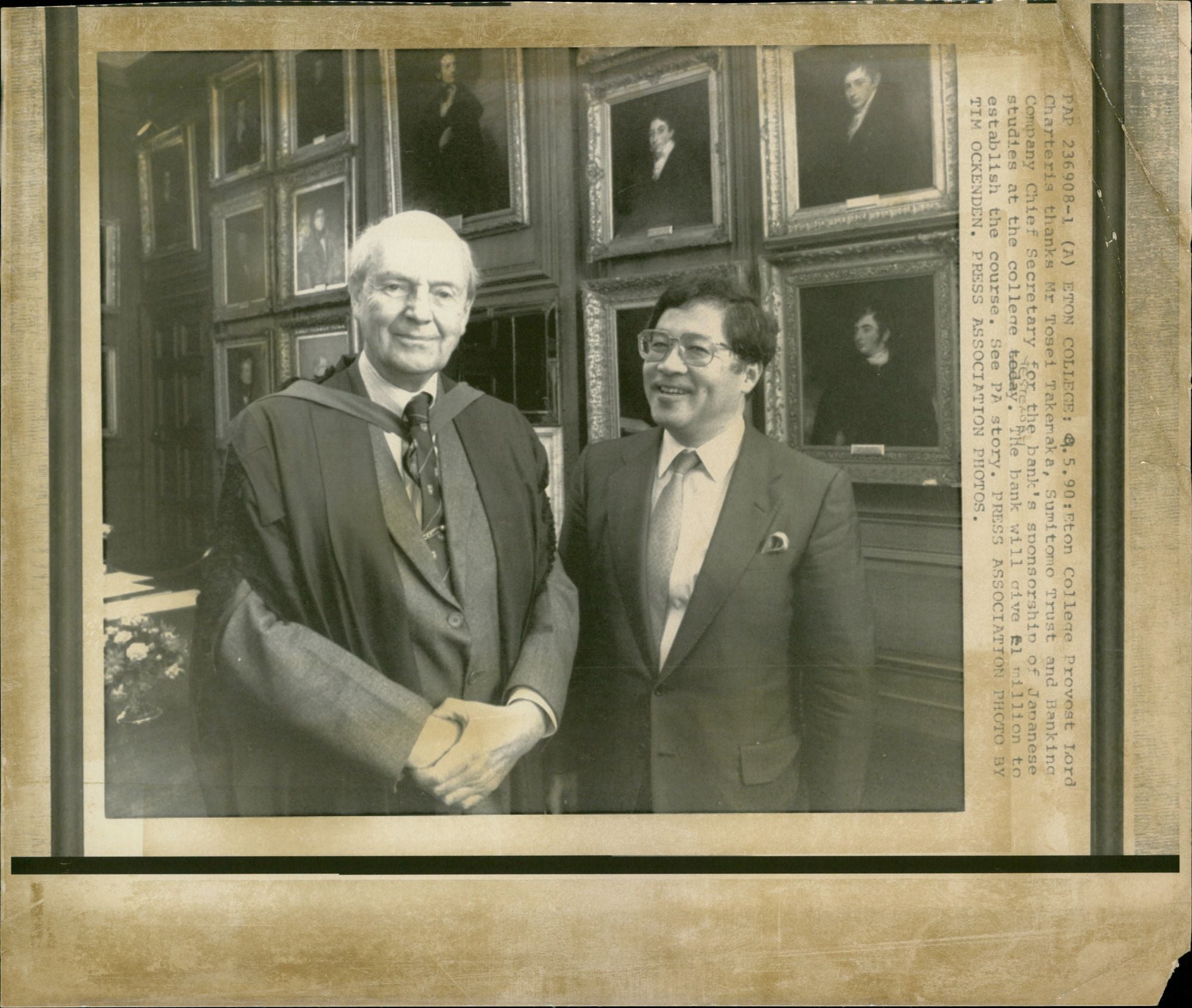 Lord Charteris and Mr. Tosei Takemaka. - Vintage Photograph