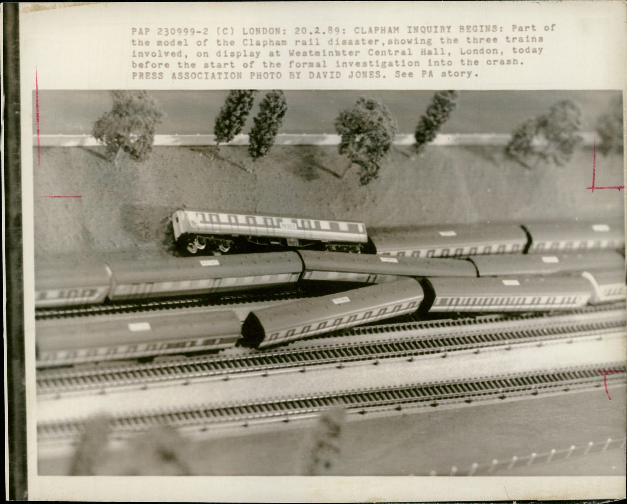 Railway Crash,Clapham Junction Dec.1988: - Vintage Photograph