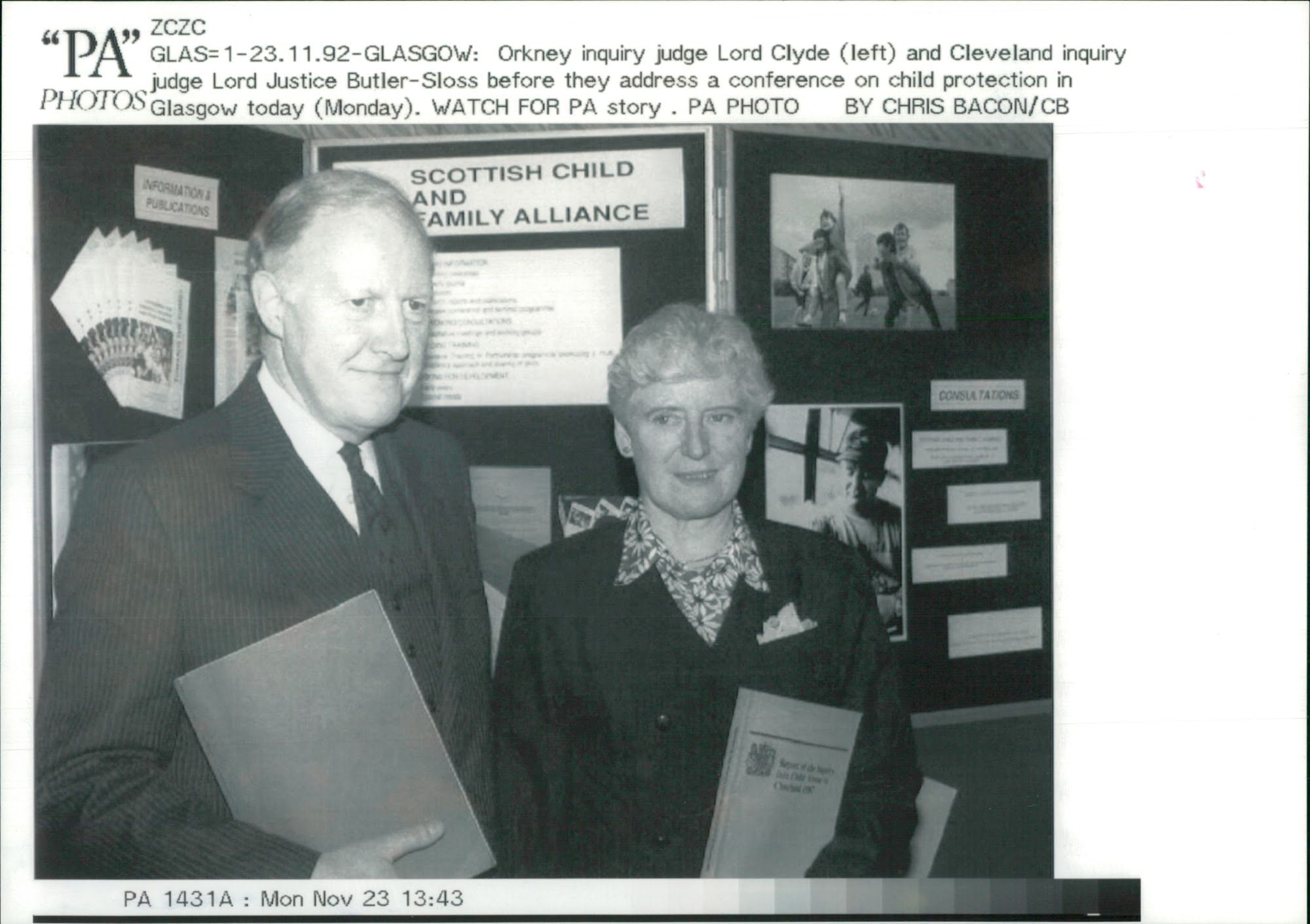 Judge Lord Butler-Sloss and Judge Lord Clyde. - Vintage Photograph