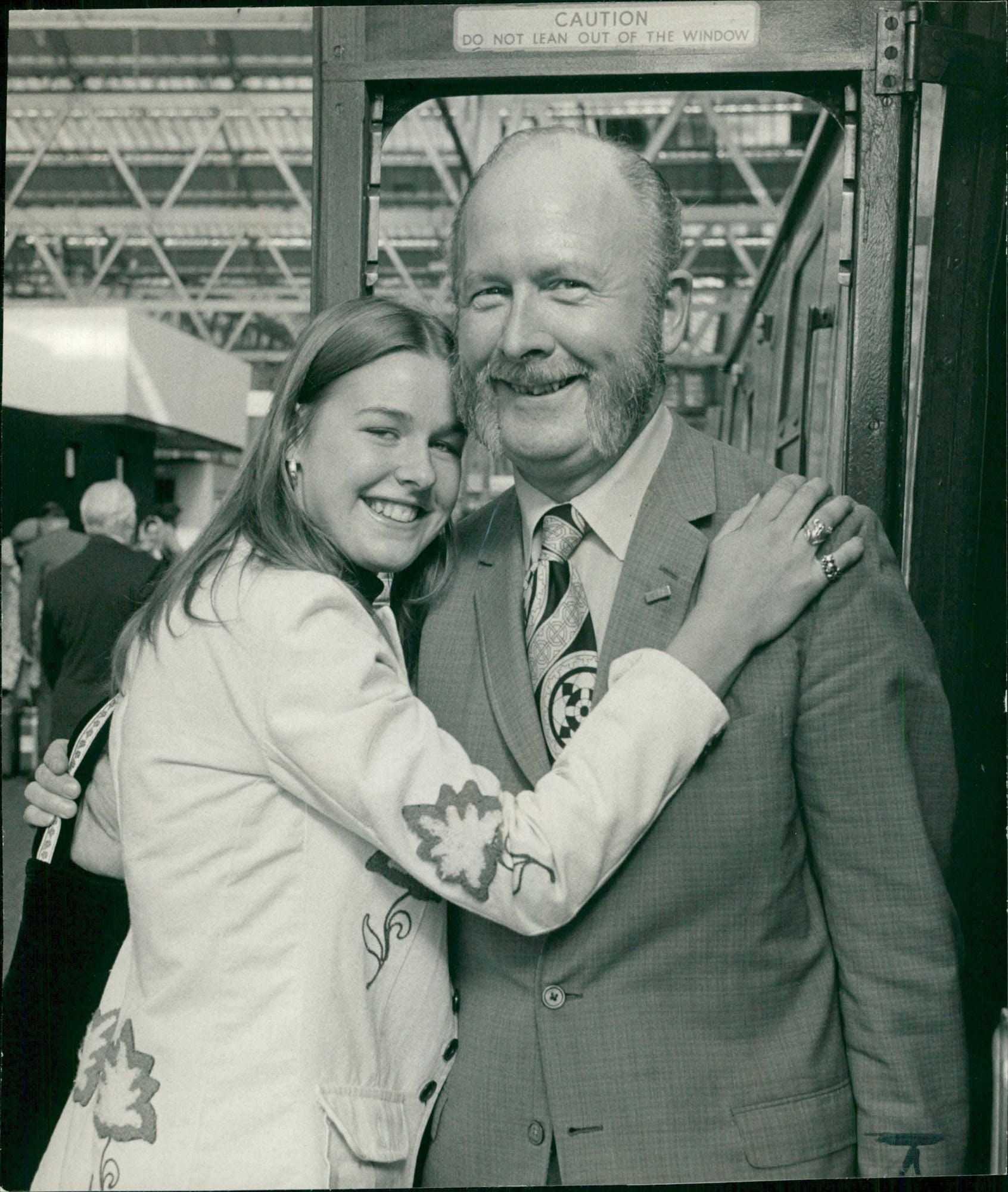 Mr. Alan Pegler and his daughter, Penny. - Vintage Photograph