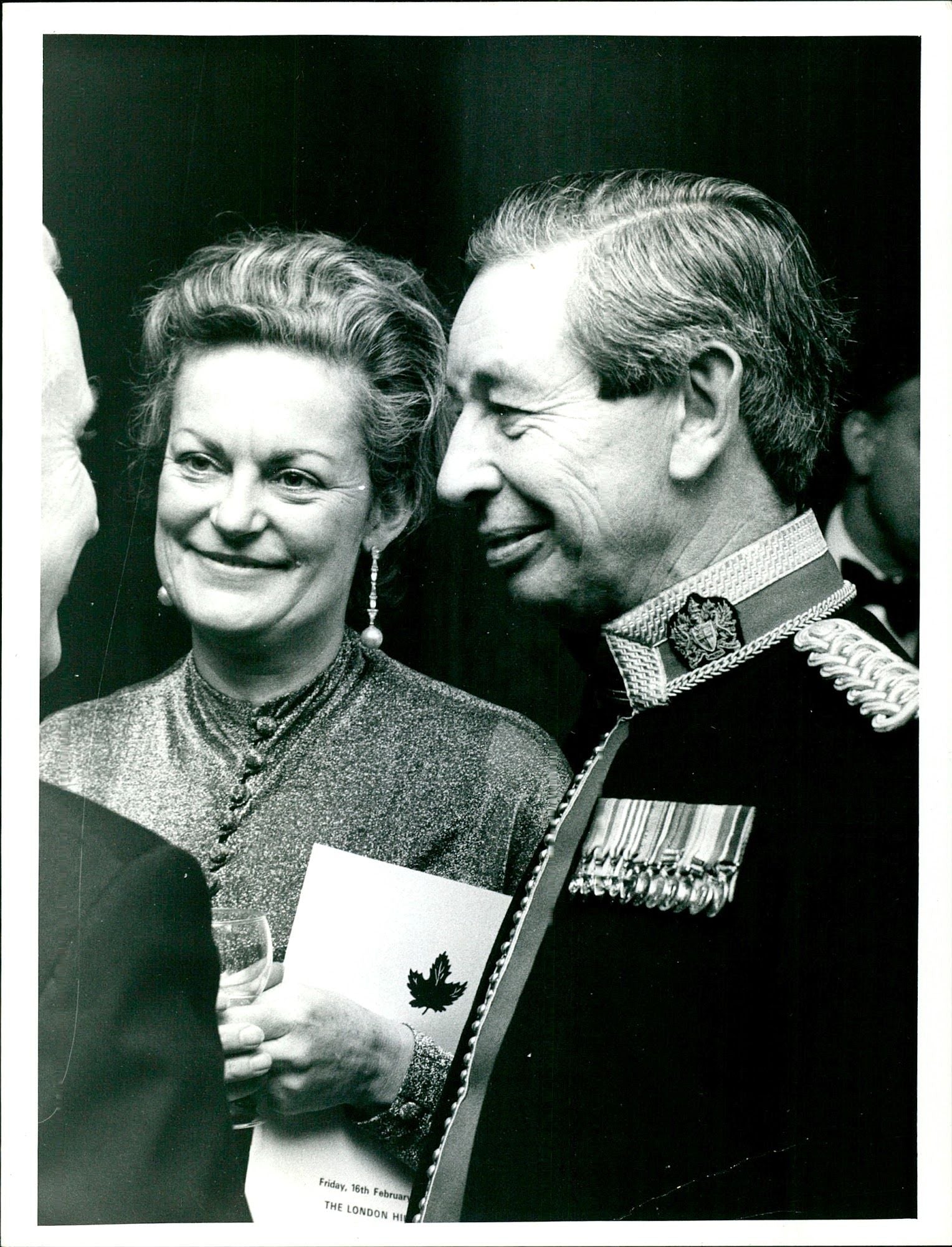 Lt.Col.Peter M. Milo with his wife. - Vintage Photograph