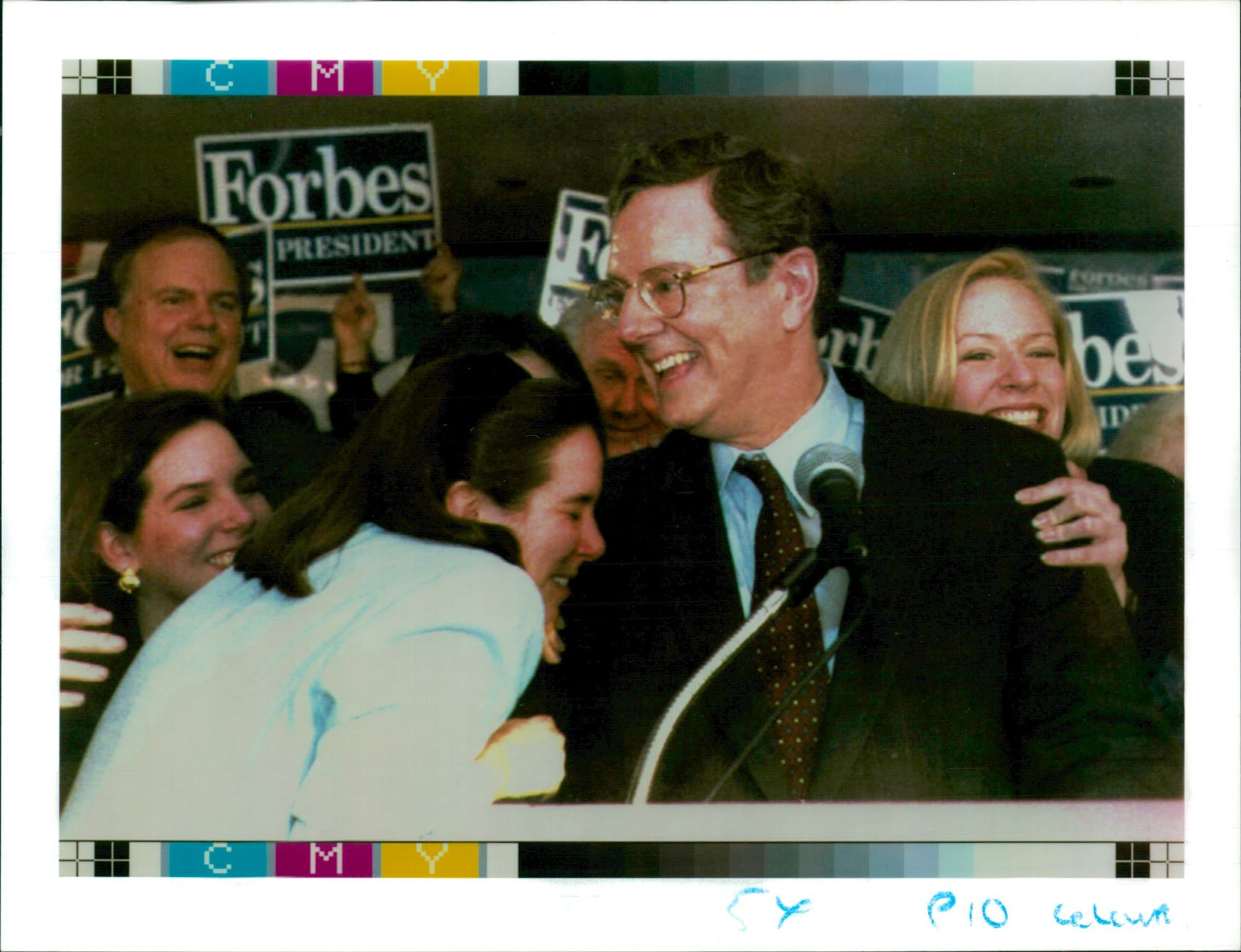 Steve Forbes with his daughters Laura and Roberta. - Vintage Photograp
