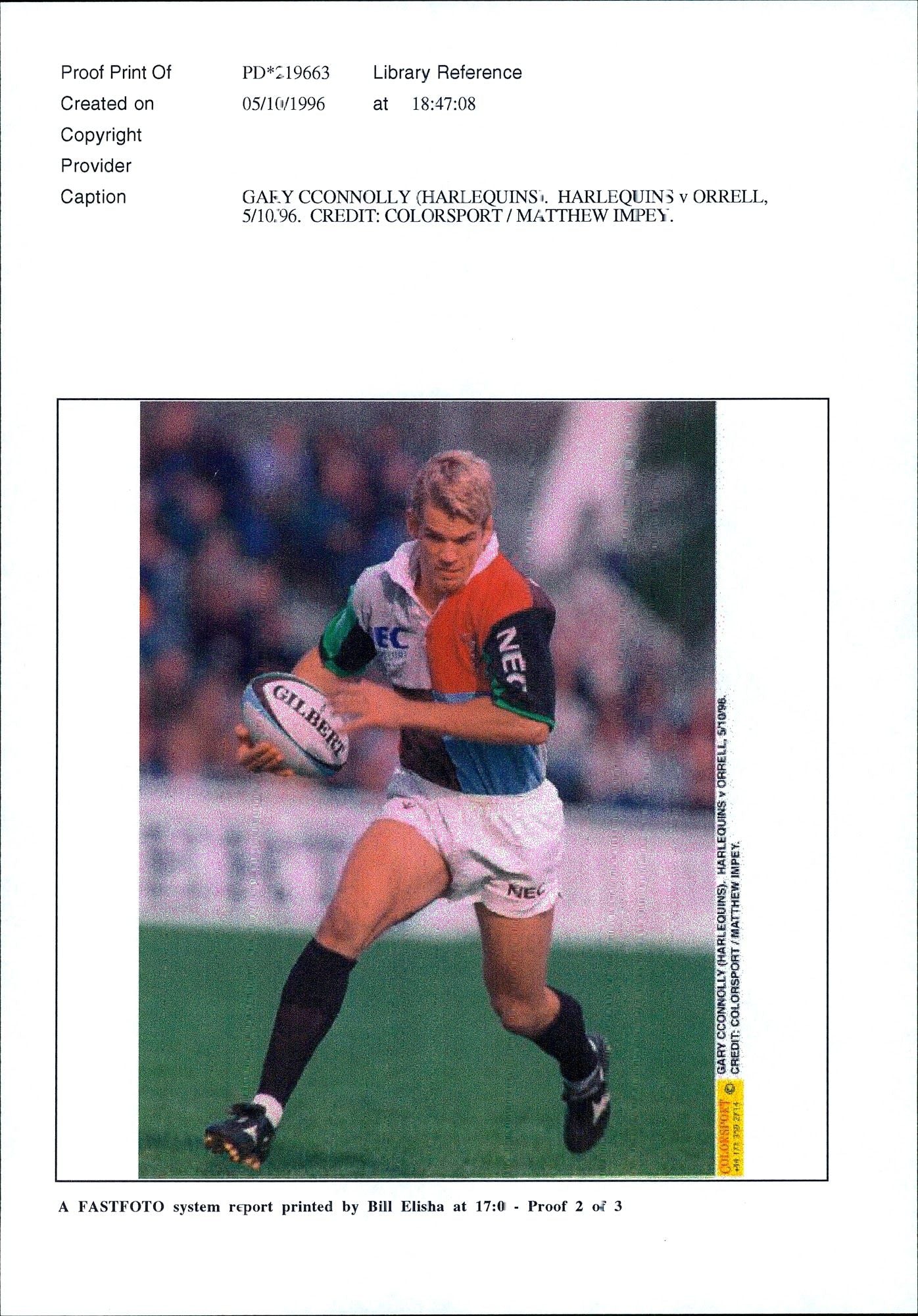 Gary Connolly. - Vintage Photograph