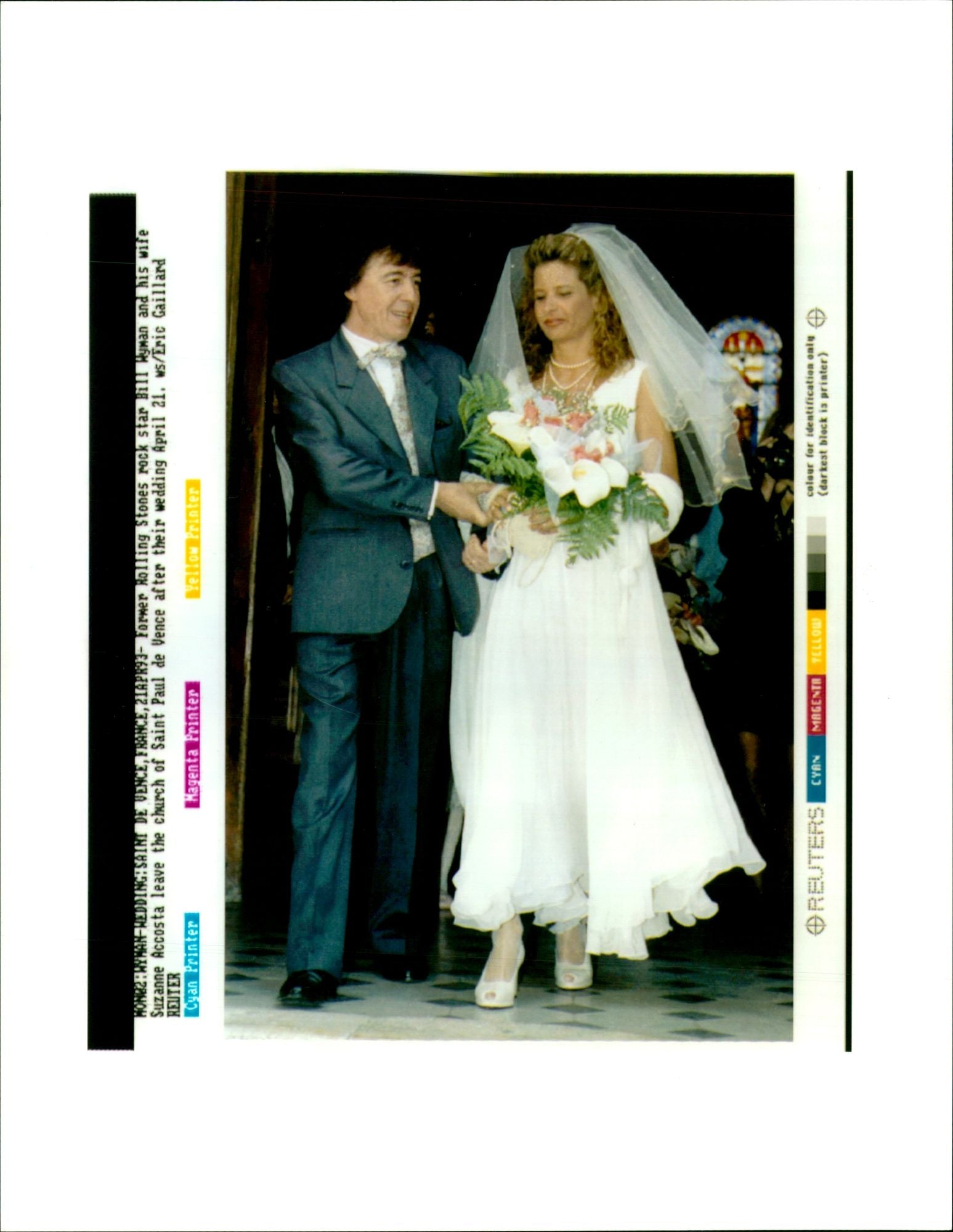 Bill Wyman and Suzanne Accosta. - Vintage Photograph