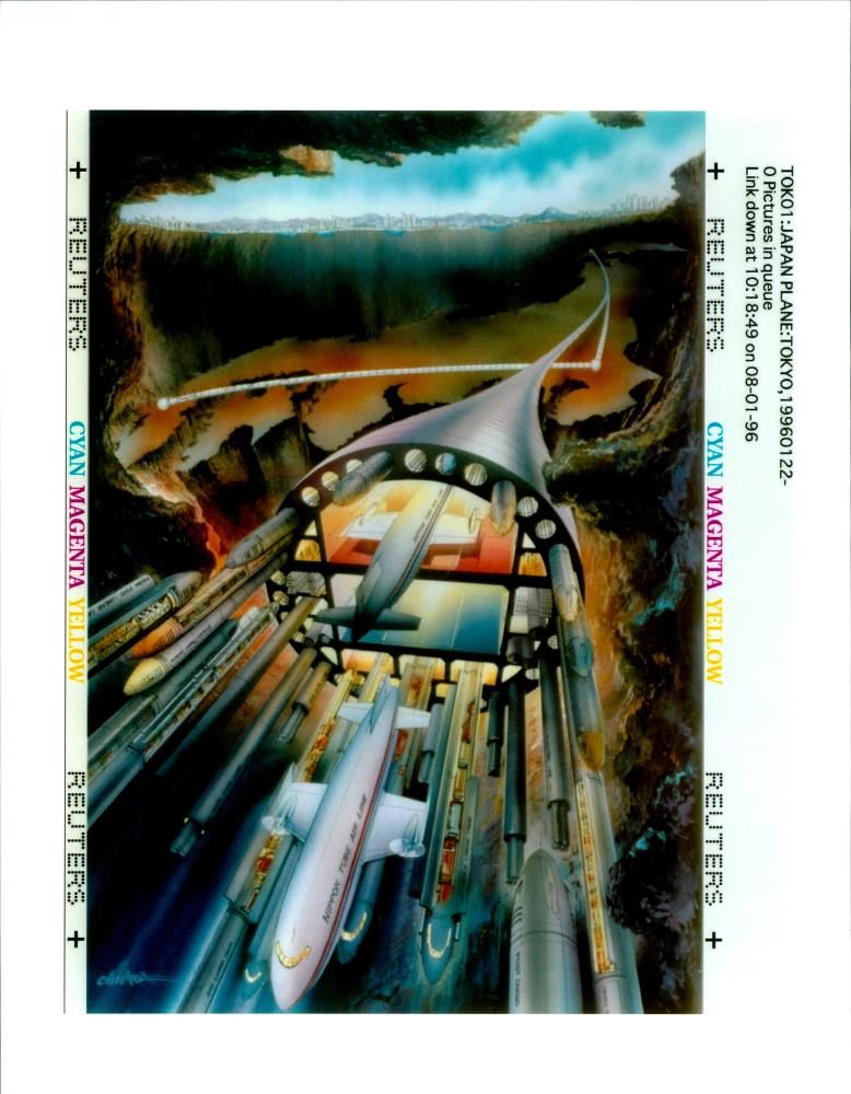 An artist concept show fujita Geoplane Japan. - Vintage Photograph