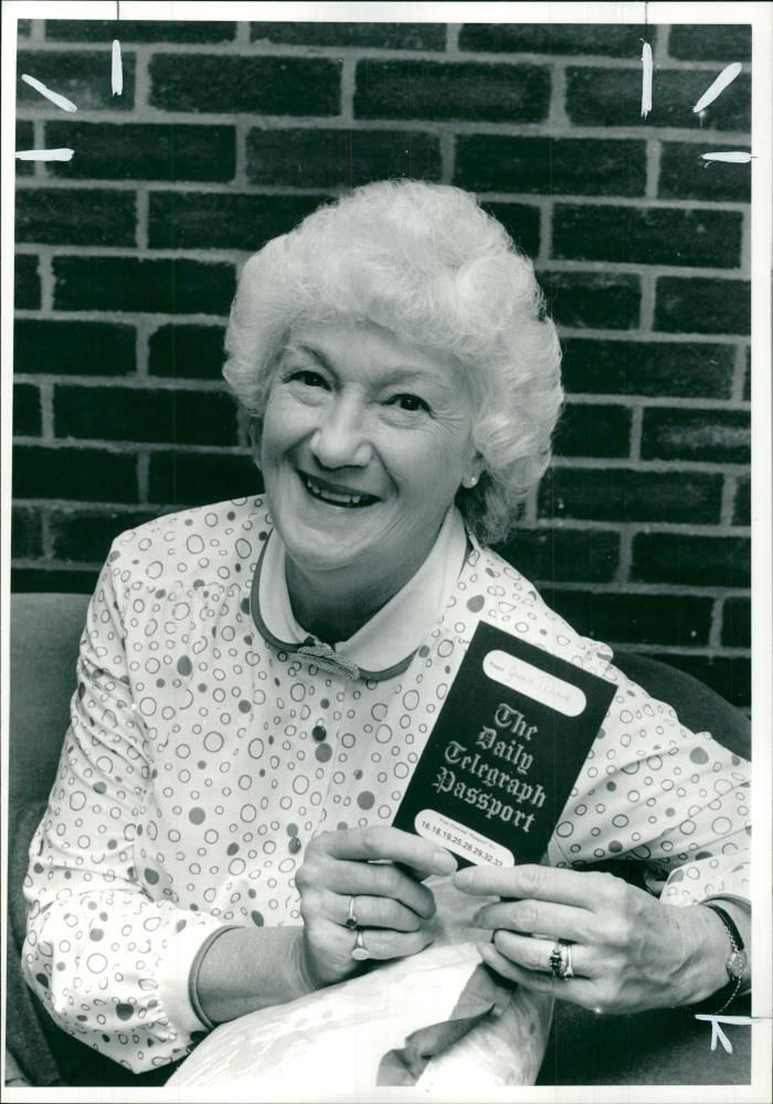 Daily Telegraph: Passport Game: Mrs. Elizabeth Peacock - Vintage Photo