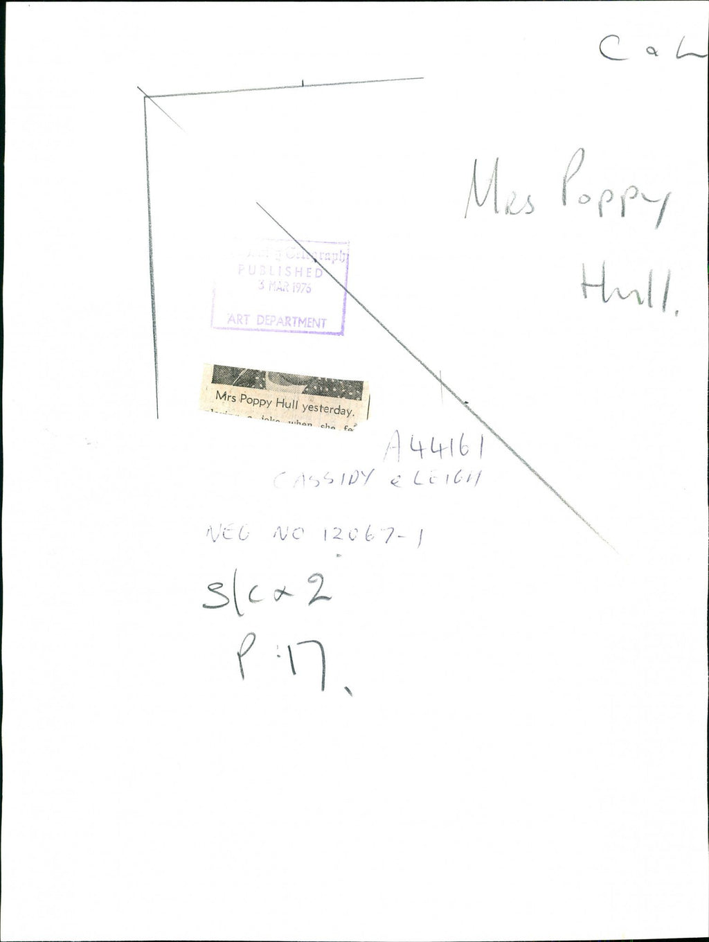 Mrs. Poppy Hull - Vintage Photograph