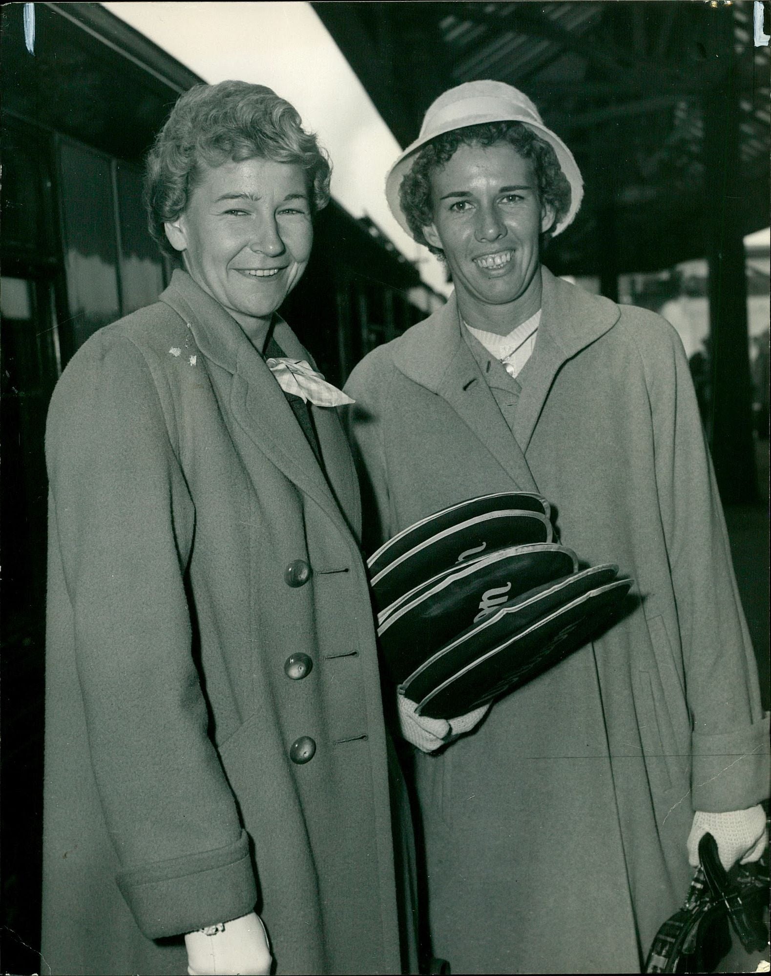 Doris Hart and Louise Brough. - Vintage Photograph