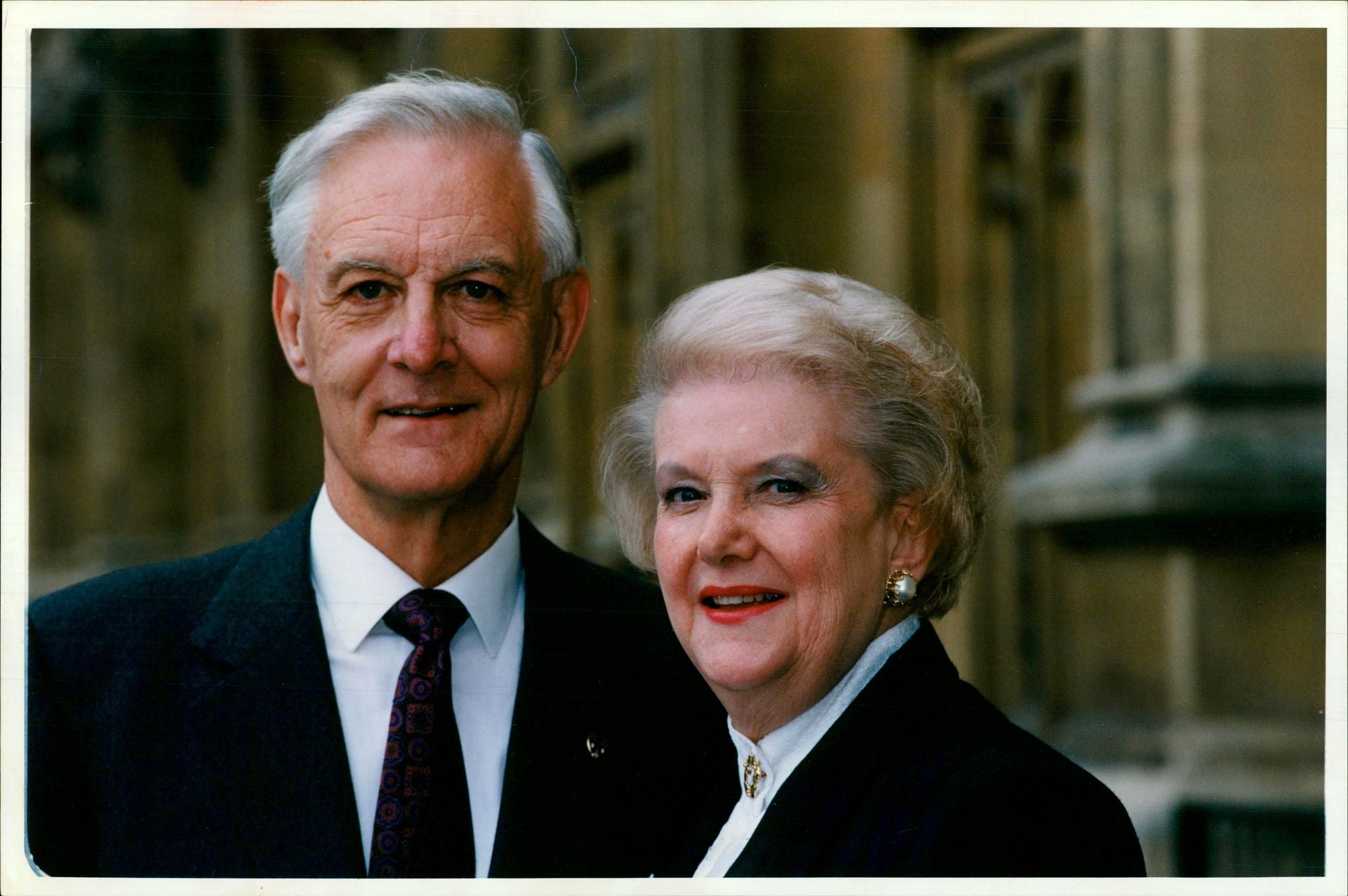 Baroness Gardner with her husband Mr. Kevin Gardner. - Vintage Photogr
