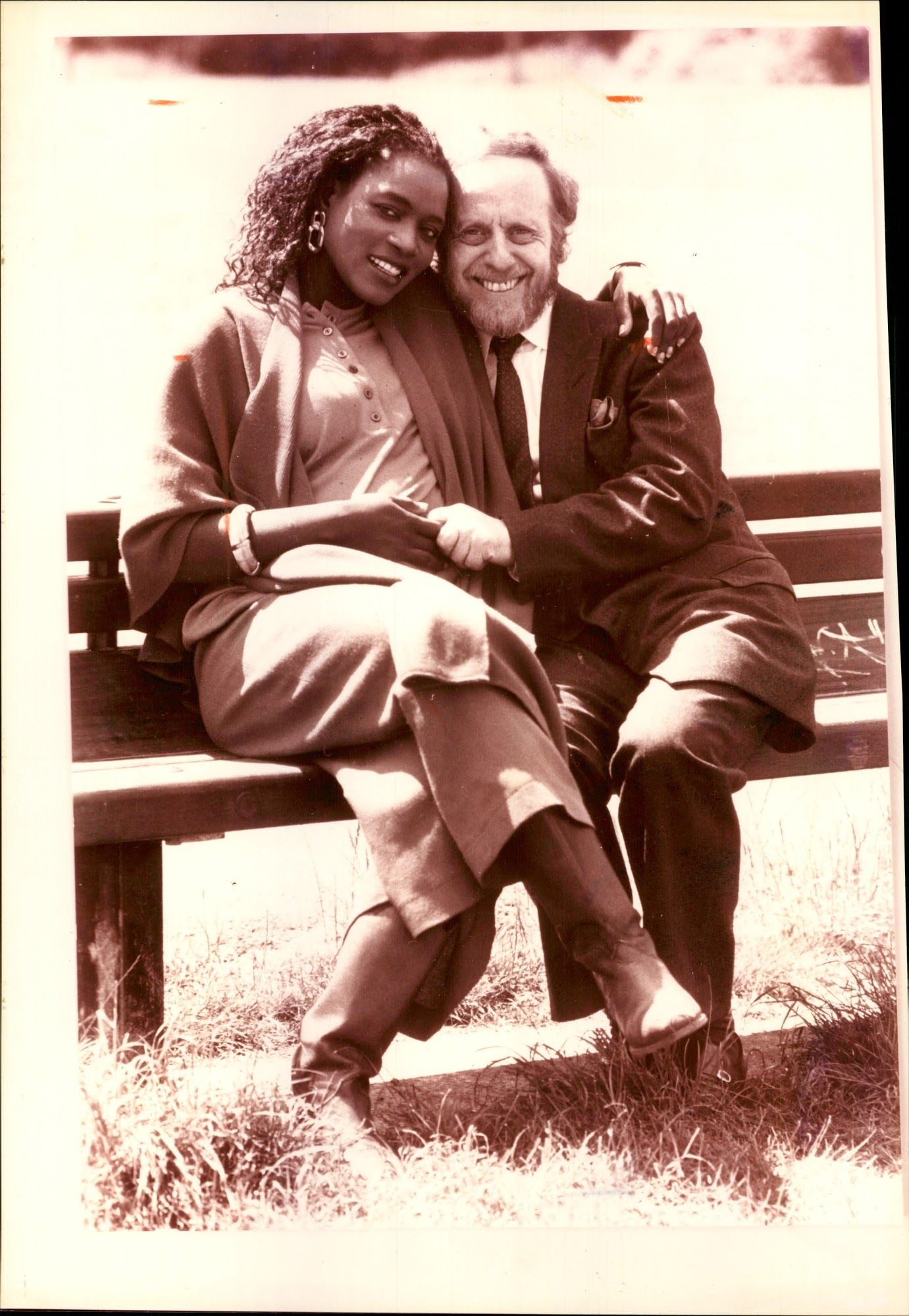 Victor Ratner with his wife. - Vintage Photograph