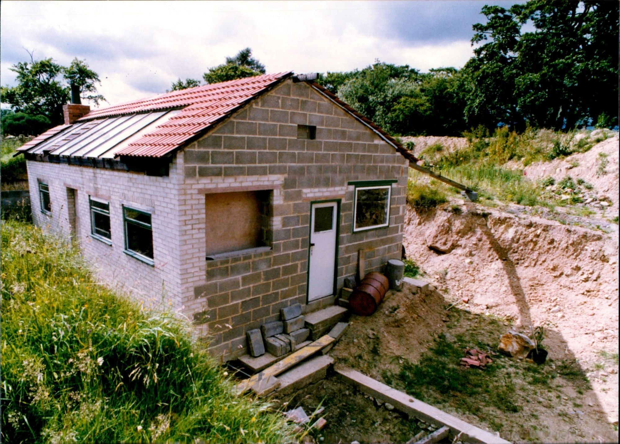 The bungalow built by Albert Dryden. - Vintage Photograph