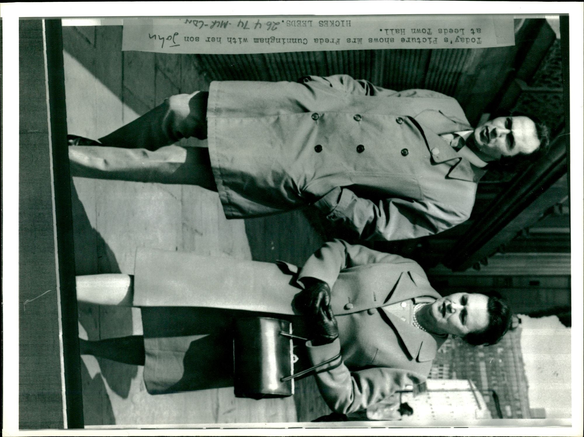 Andrew Cunningham's wife and son. - Vintage Photograph