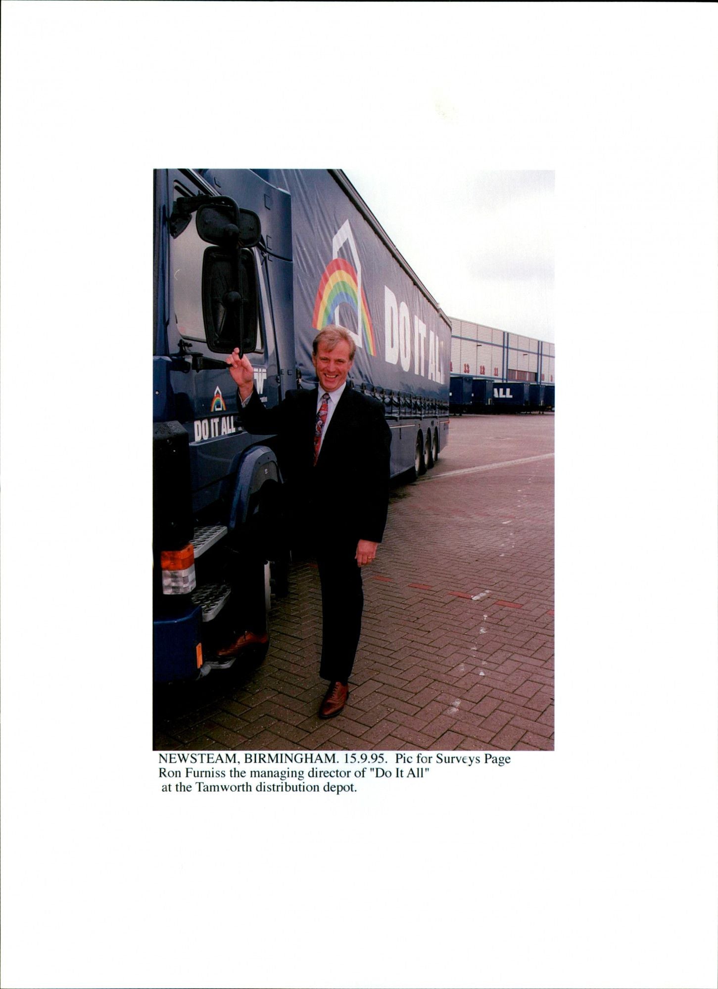 Ron Furniss the managing director of "Do It All" - Vintage Photograph