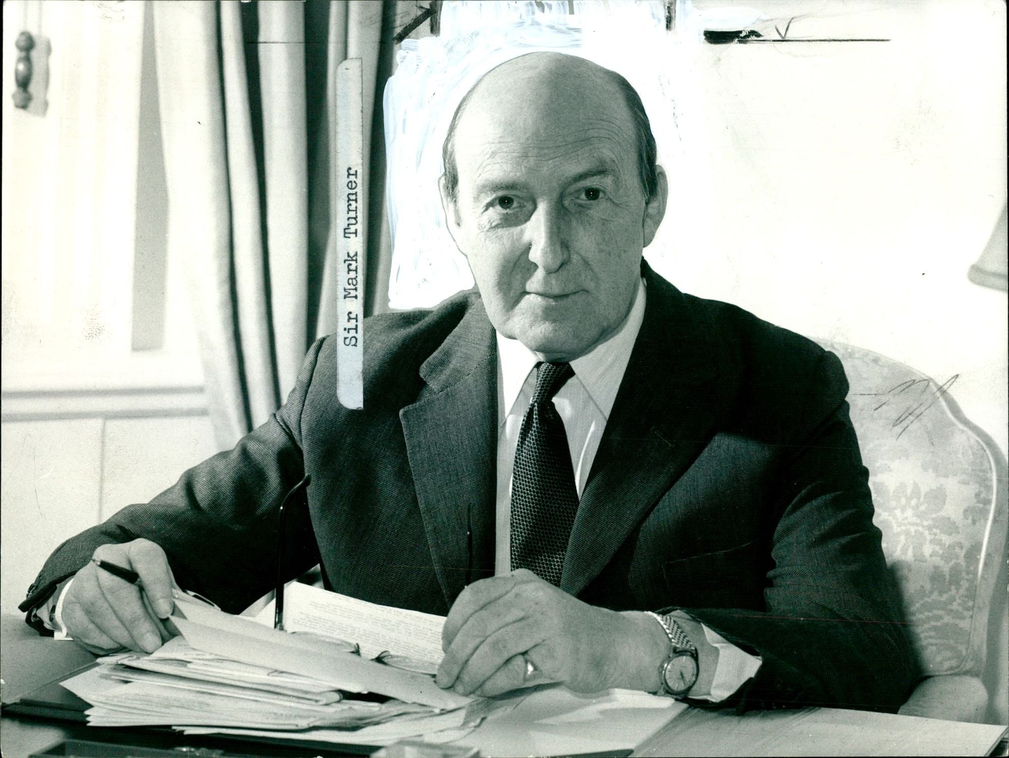 Sir Mark Turner. - Vintage Photograph