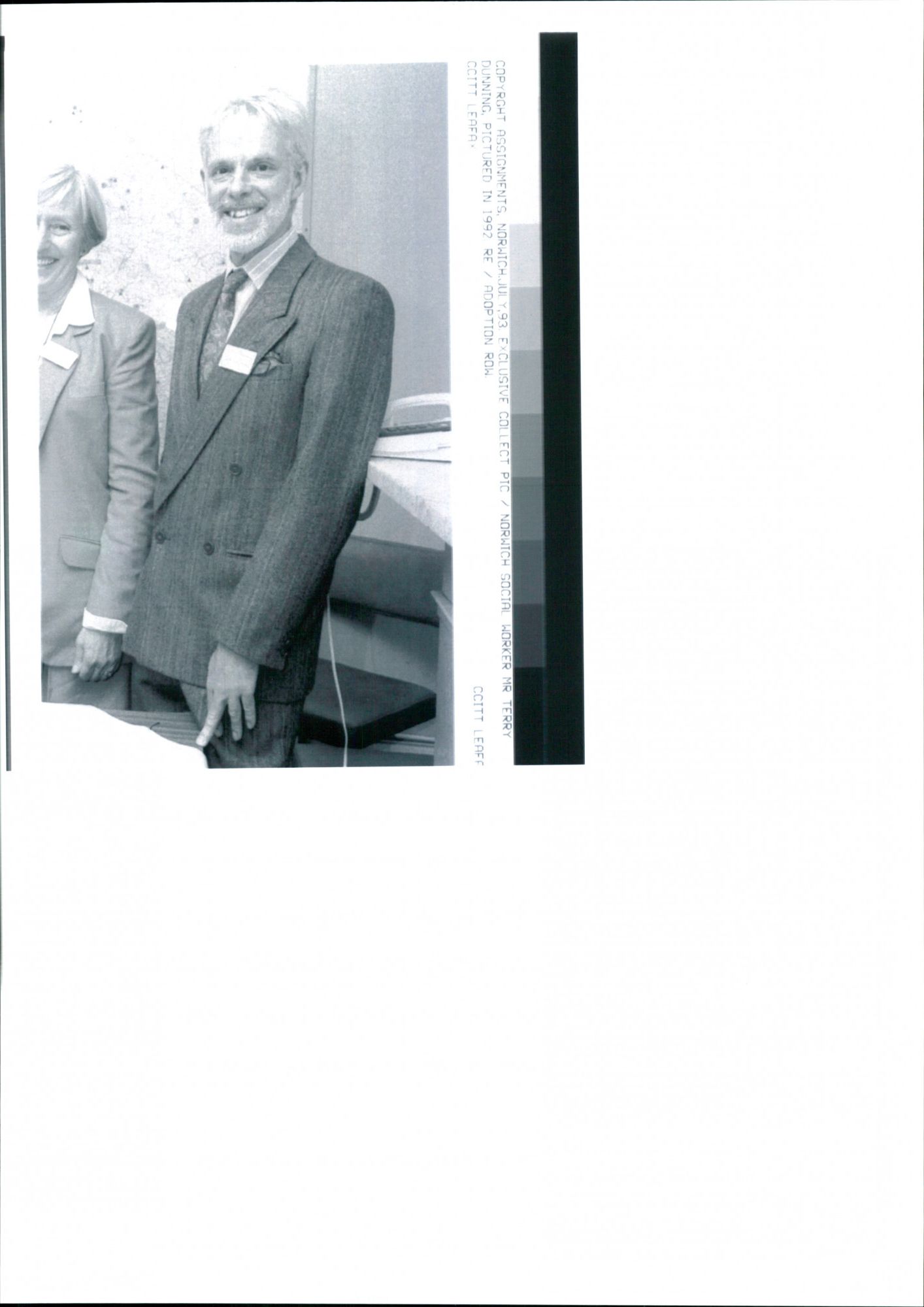 Norwich Social Worker Terry Dunning 1992 - Vintage Photograph