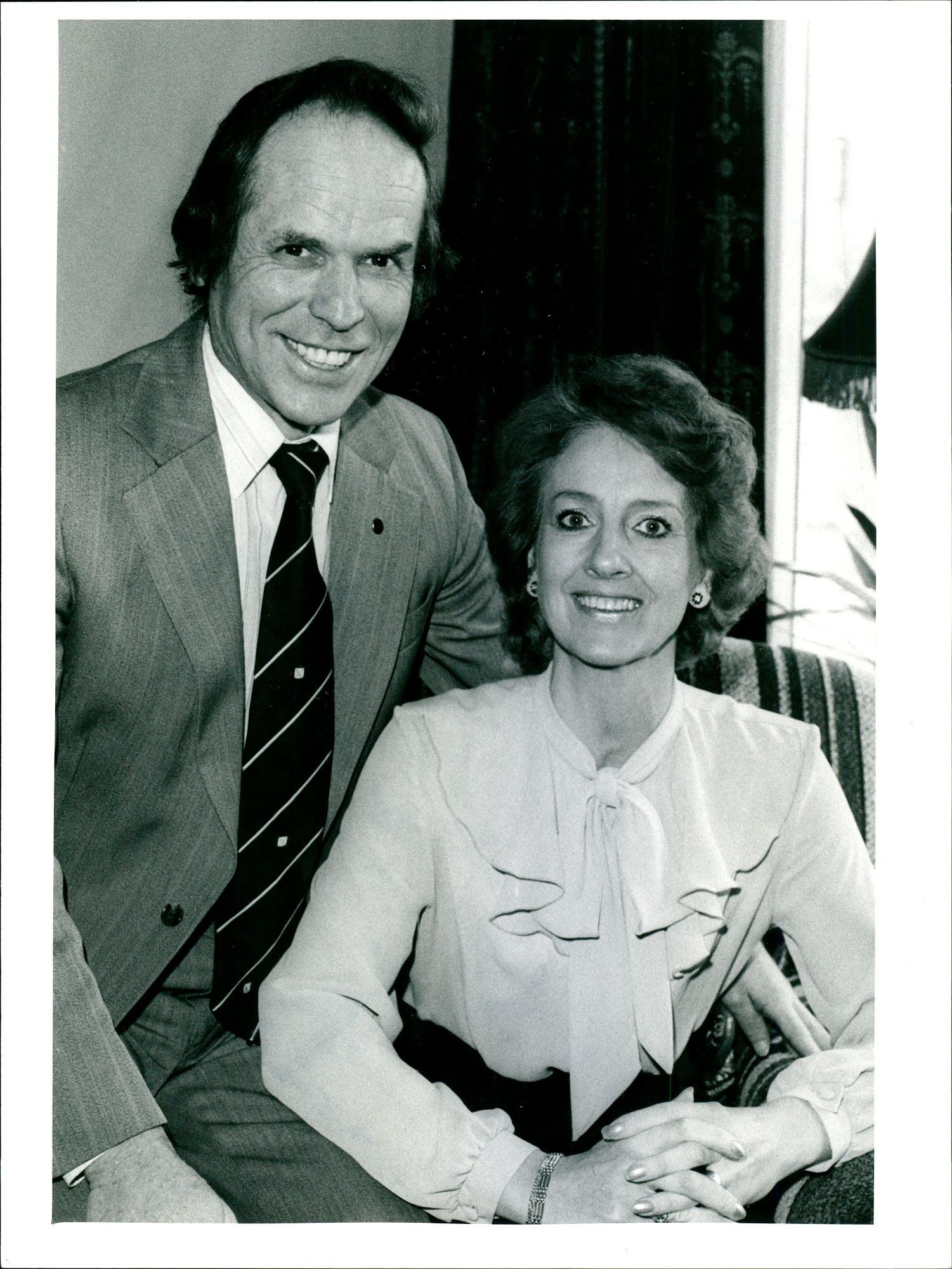Patrick Plummer and his wife Anne. - Vintage Photograph
