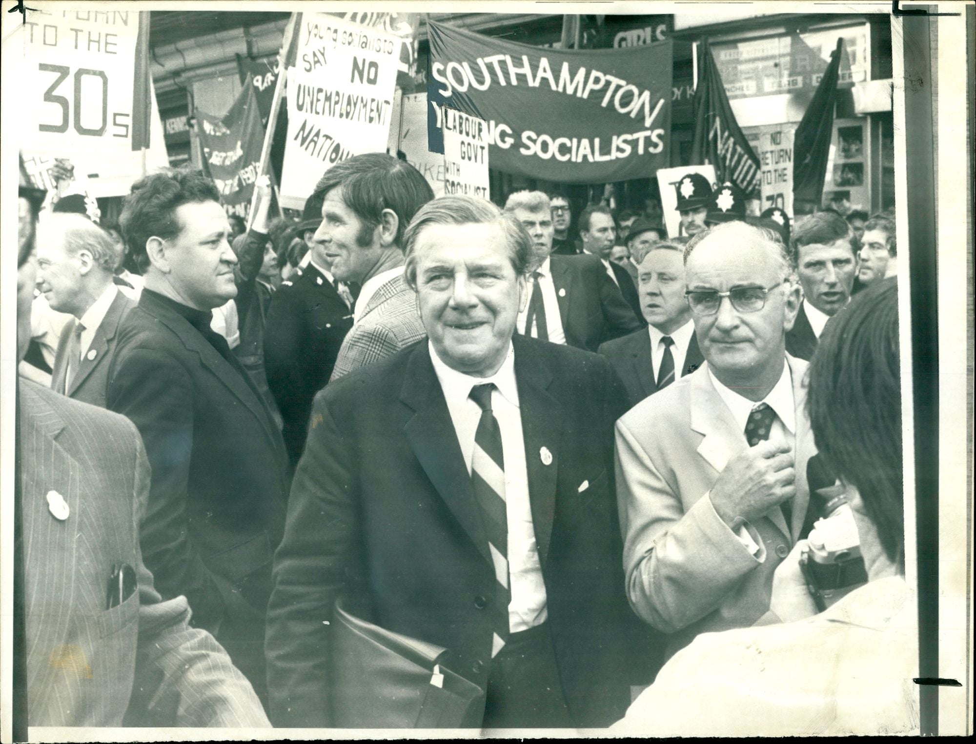 Baron Feather with Mr Hugh Scanlon. - Vintage Photograph
