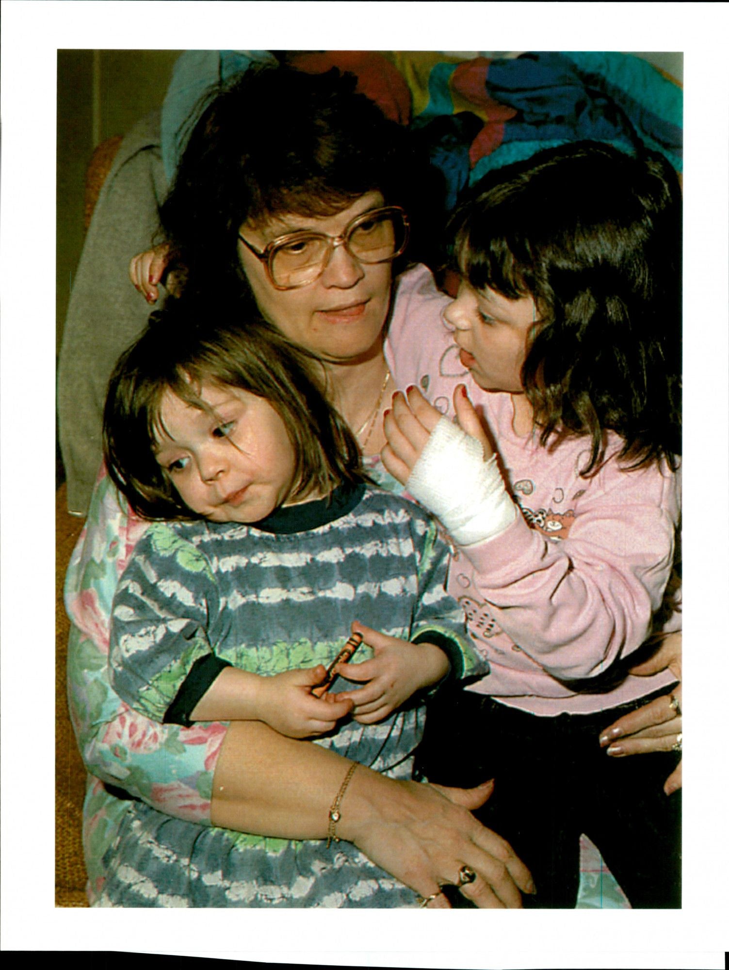 Tashina (right) and Ashley Cunningham With Their Grandmother Goldie Ja