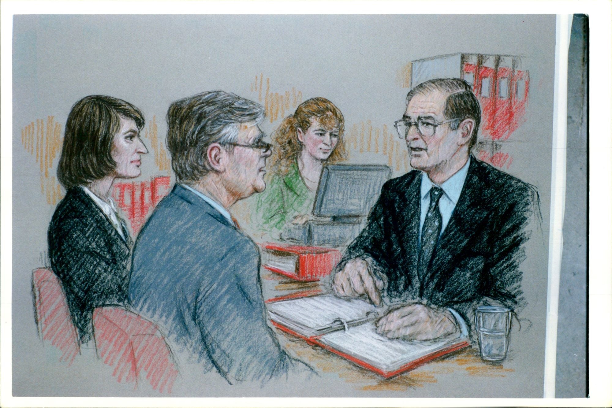 Julia Quenzler drawing of Nicholas Lyell. - Vintage Photograph