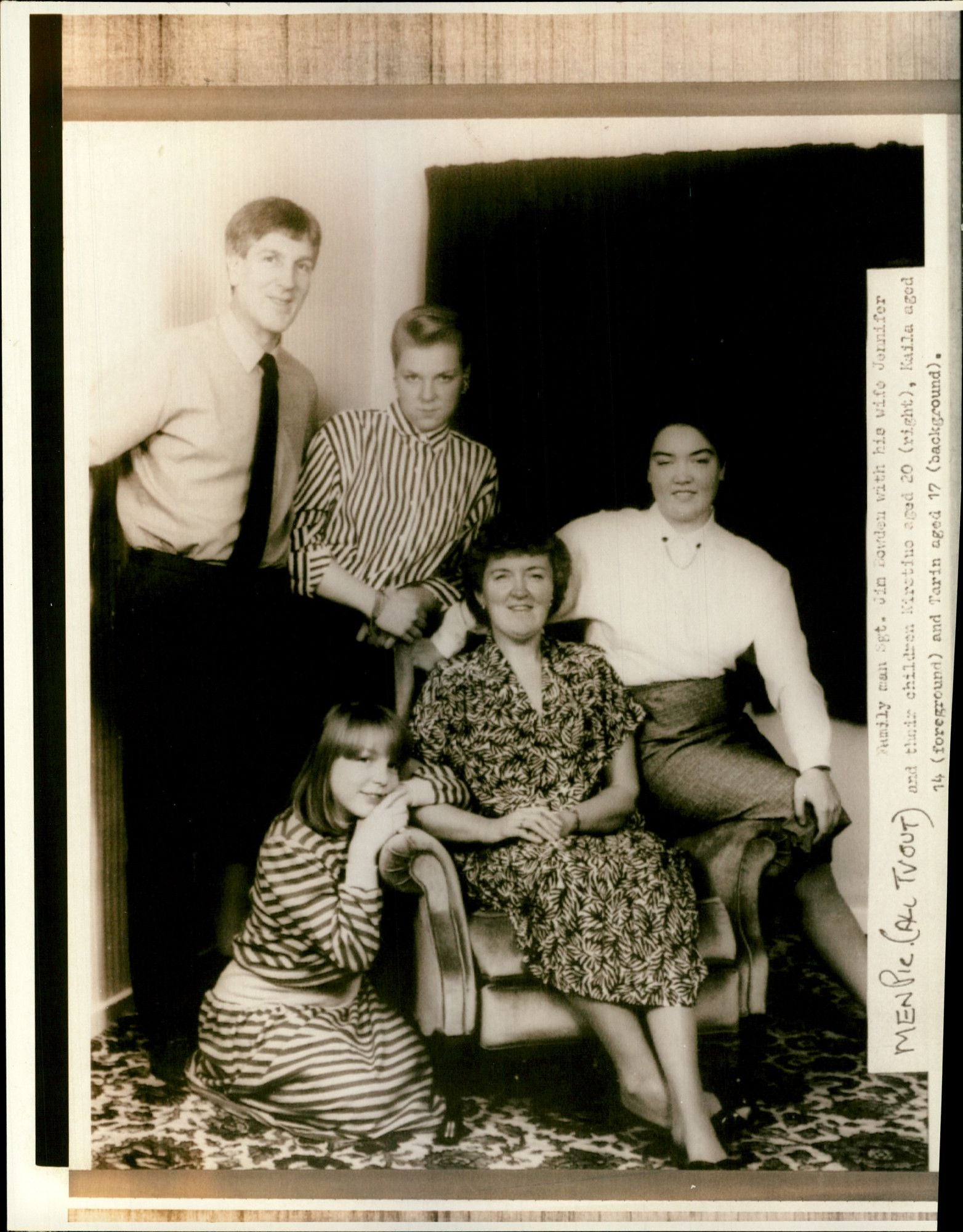 Sgt Jim Bowden, Jennifer Bowden, Kristine, Kaila and Tarin. - Vintage