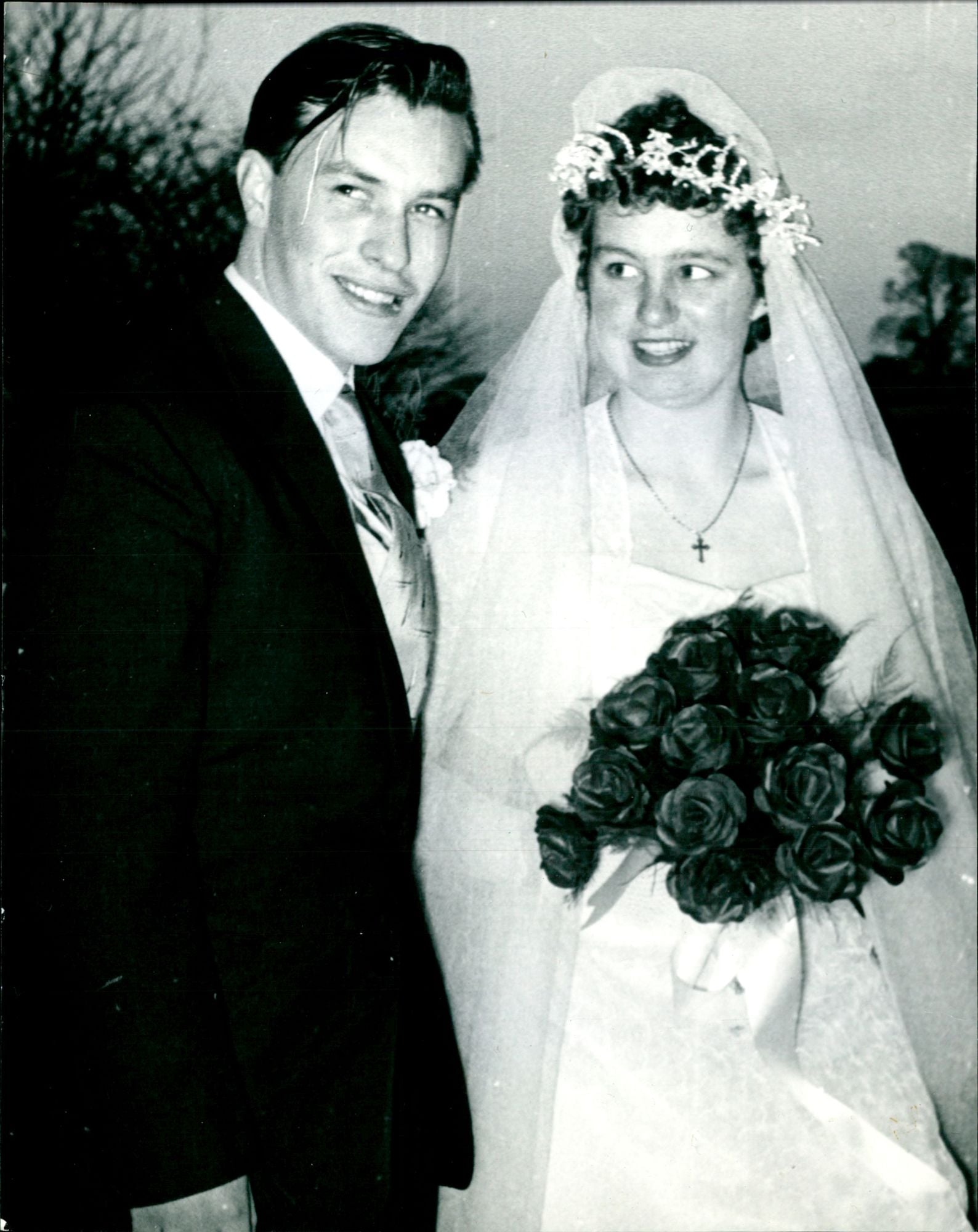 Edward Garlick marrying his first wife - Vintage Photograph