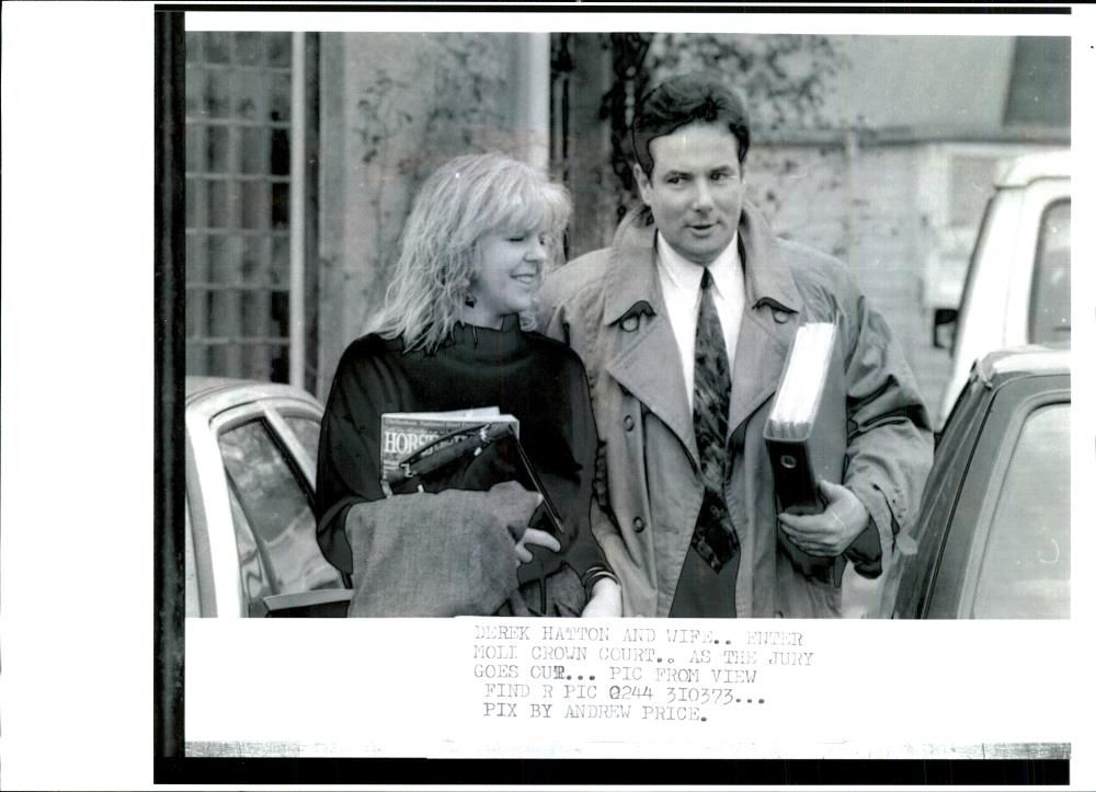 Derek Hatton arrives with his wife Shirley at Mold Crown Court - Vinta