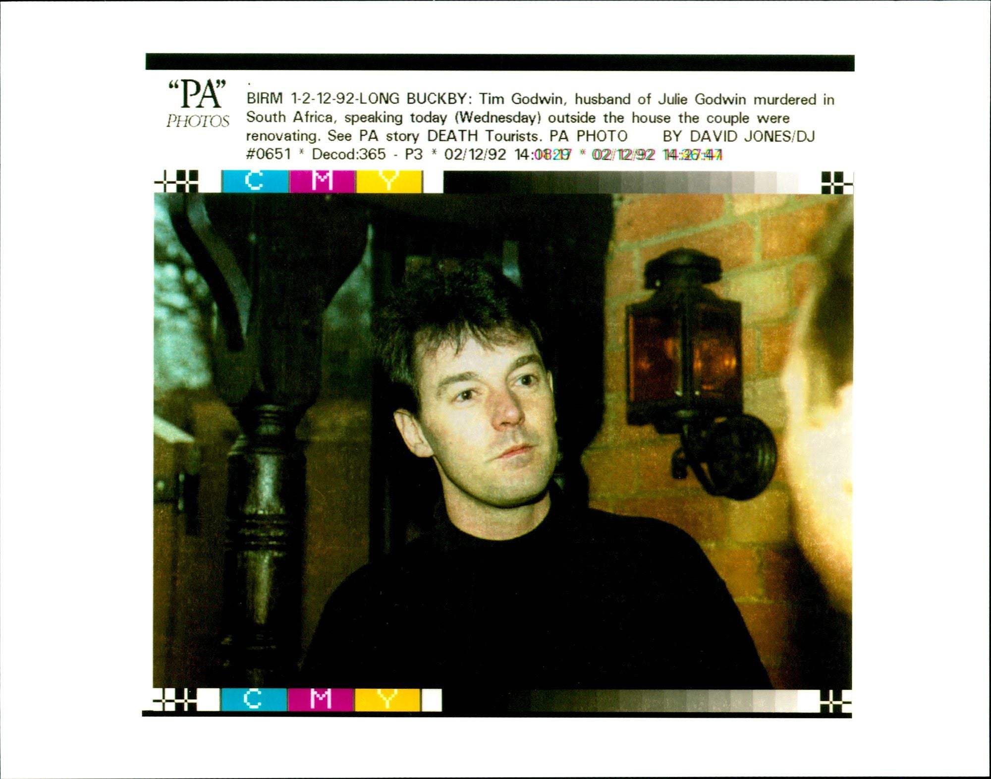 1992 TIM GODWIN HUSBAND JULIE MURDERED DAVID JONES DECOD DEATH - Vinta