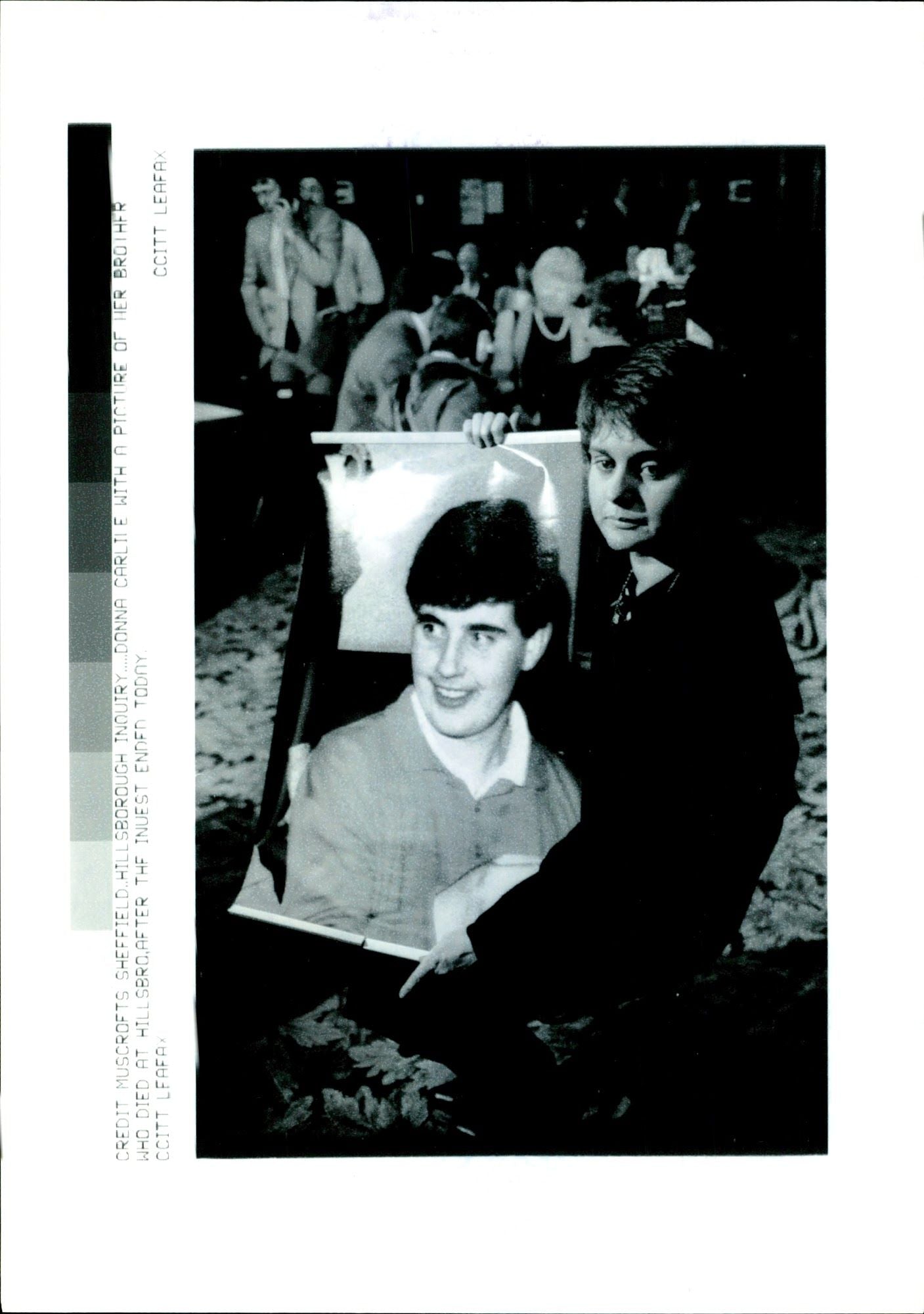 DONNA CARLIE WITH POTIRE HER BROTHER WHO DIED HILLSBRO AFTER THE - Vin