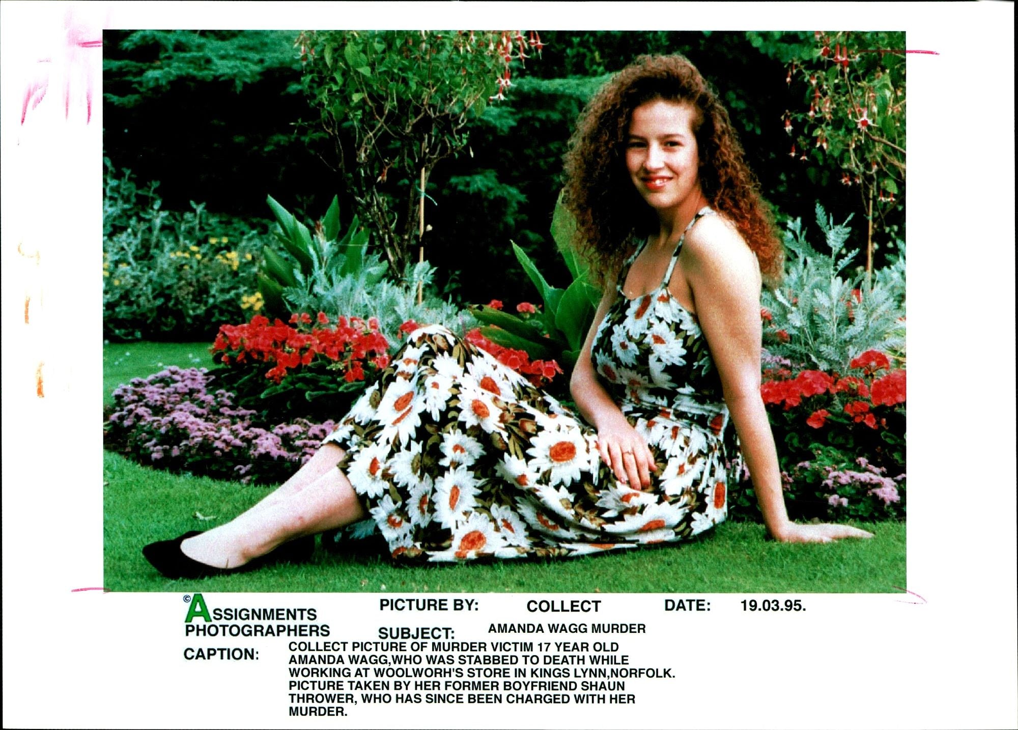 1995 YEAROLD AMANDA WAGS WAS STABBED DEATH HER WOR SHAUN FORMER PUBLIS