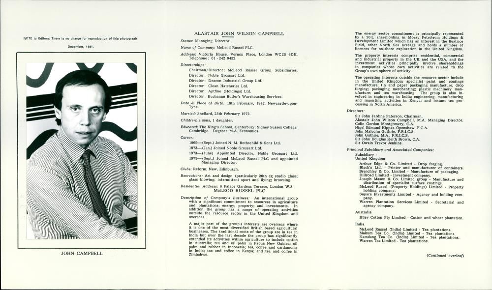 Alastair John Willson Campbell - Vintage Photograph