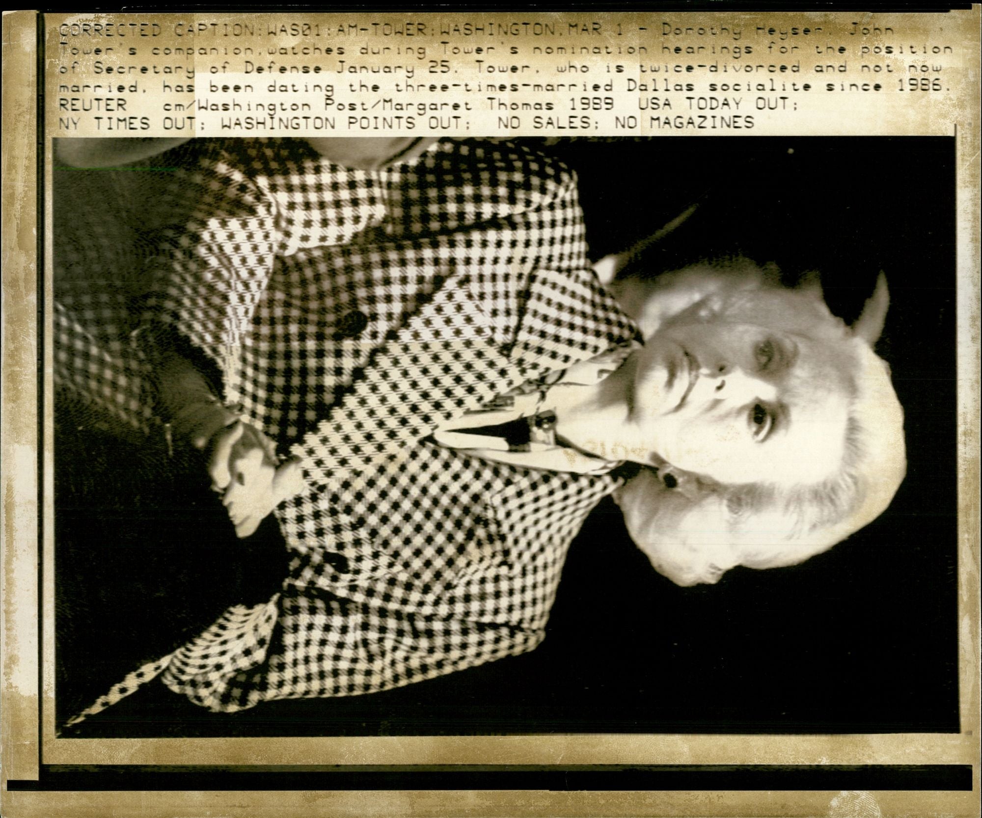 Dorothy Heyser, former US Senator John Tower's friend - Vintage Photog