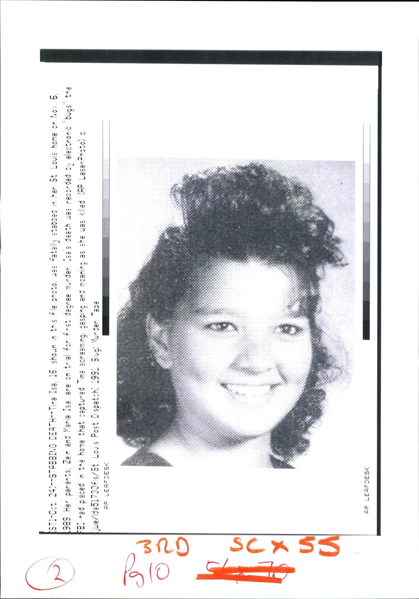 1991 TINA ISA WAS FATALLY STABBED RER LOUIS HOME NOV HER DEATH PUBLISH