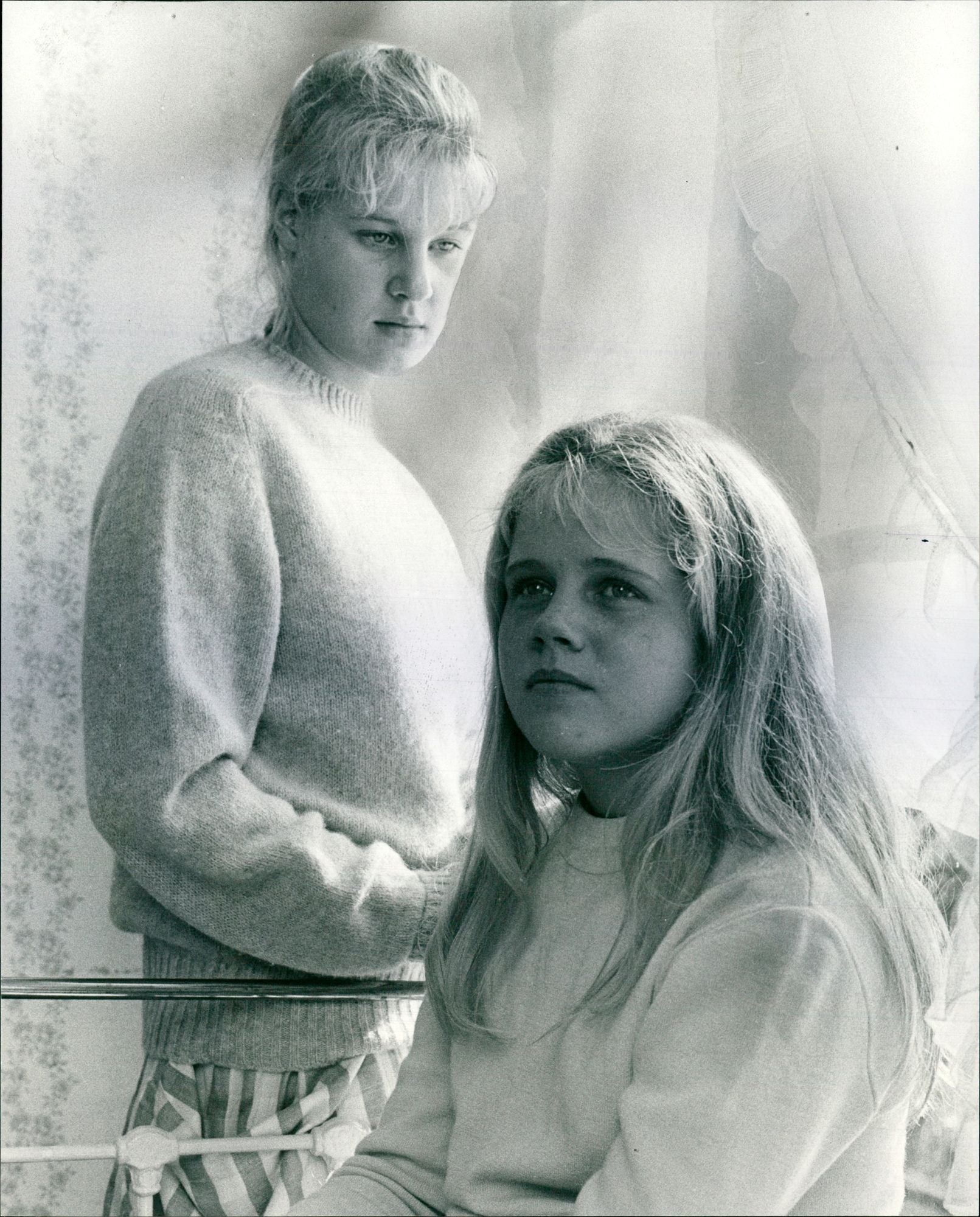 Christina Rigner and Ann-Charlotte Stalhammar. - Vintage Photograph