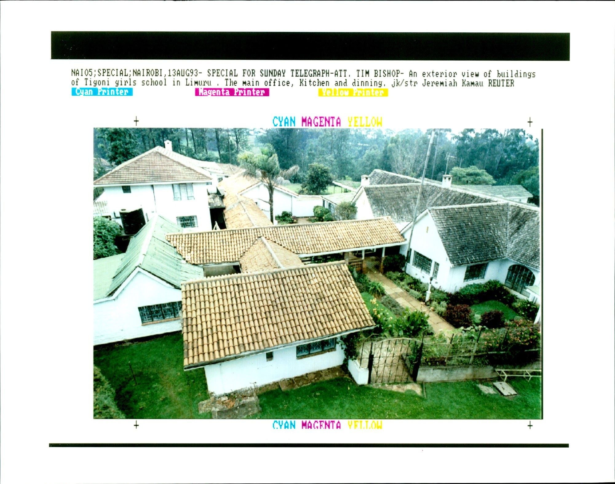 TIGONI GIRLS SCHOOL LIMURU BOARDING FOR THE MAIN OFFIC - Vintage Photo