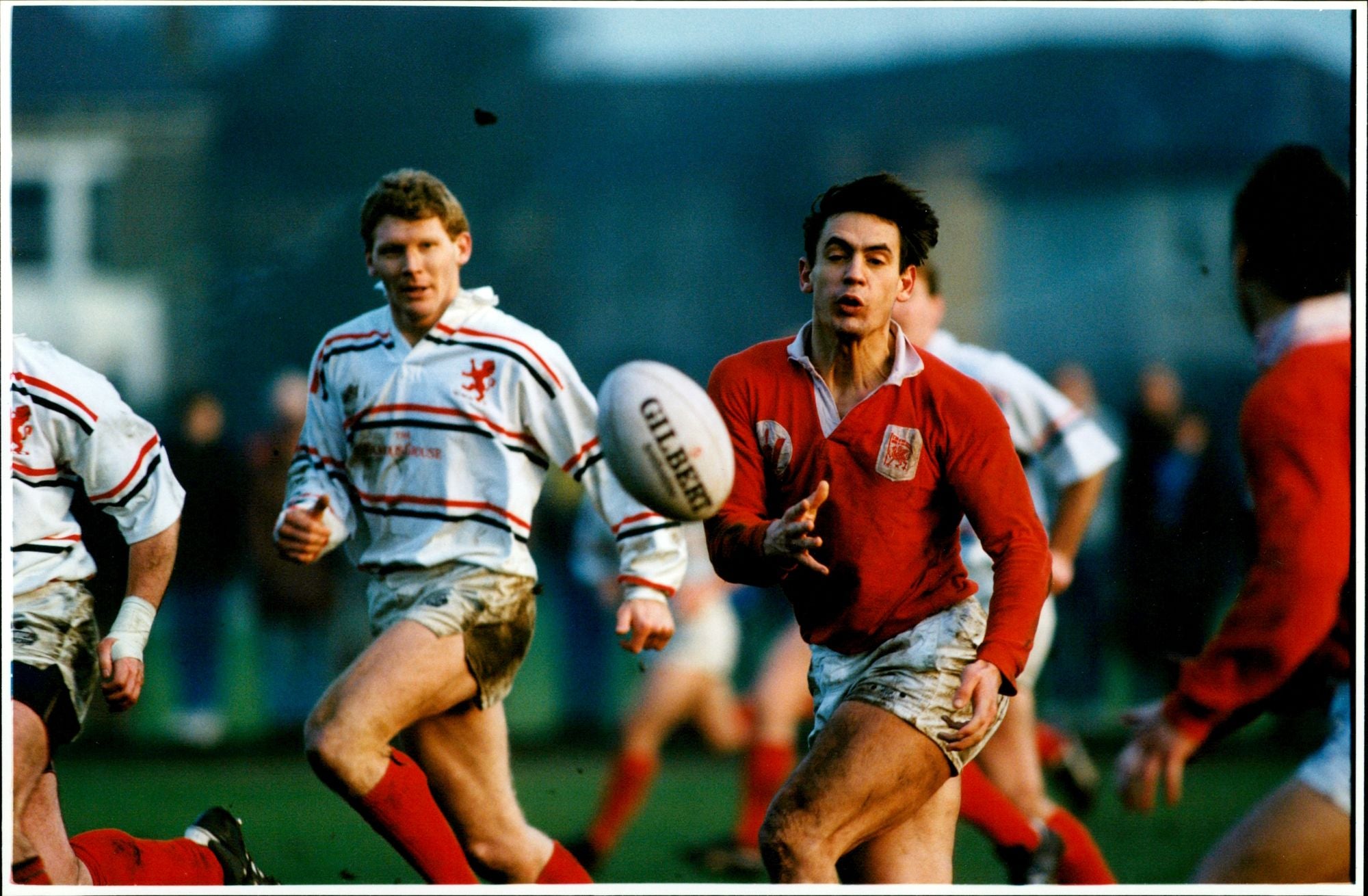 London Welsh Centre, Tim Pike, Gets a Pass Away Against London Scottis