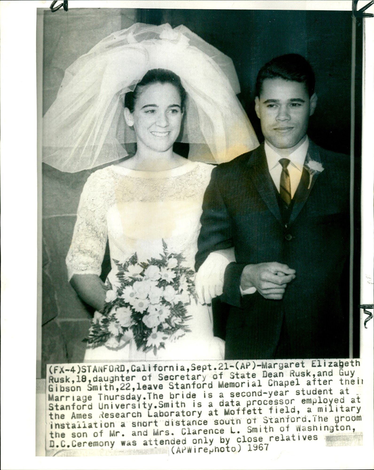 1987 MARGARET ELIZABETH RUSK DAUGHT BILL SMITH JACK MILITARY GEORGE SE