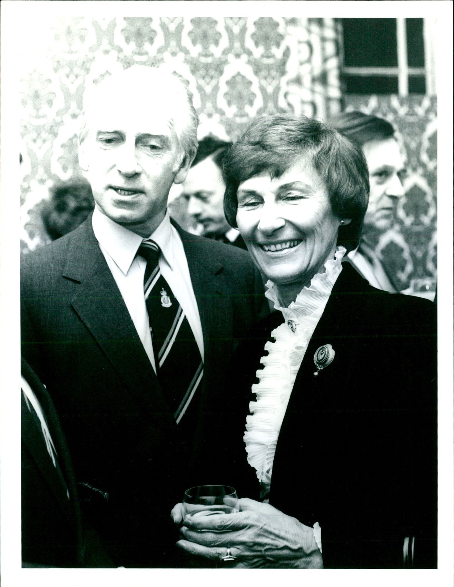 Colonel and Mrs. Carl Langley from the Norwegian Embassy at a fencing