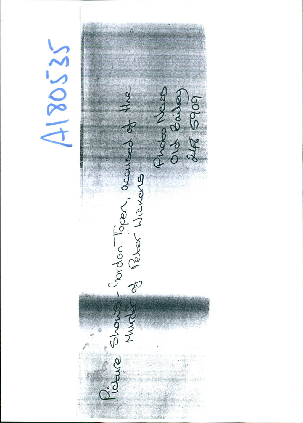 GORDON TOPEN ACCUSED THE MURDER PETER WICKENS APPEARED OLD BAILEY - Vi