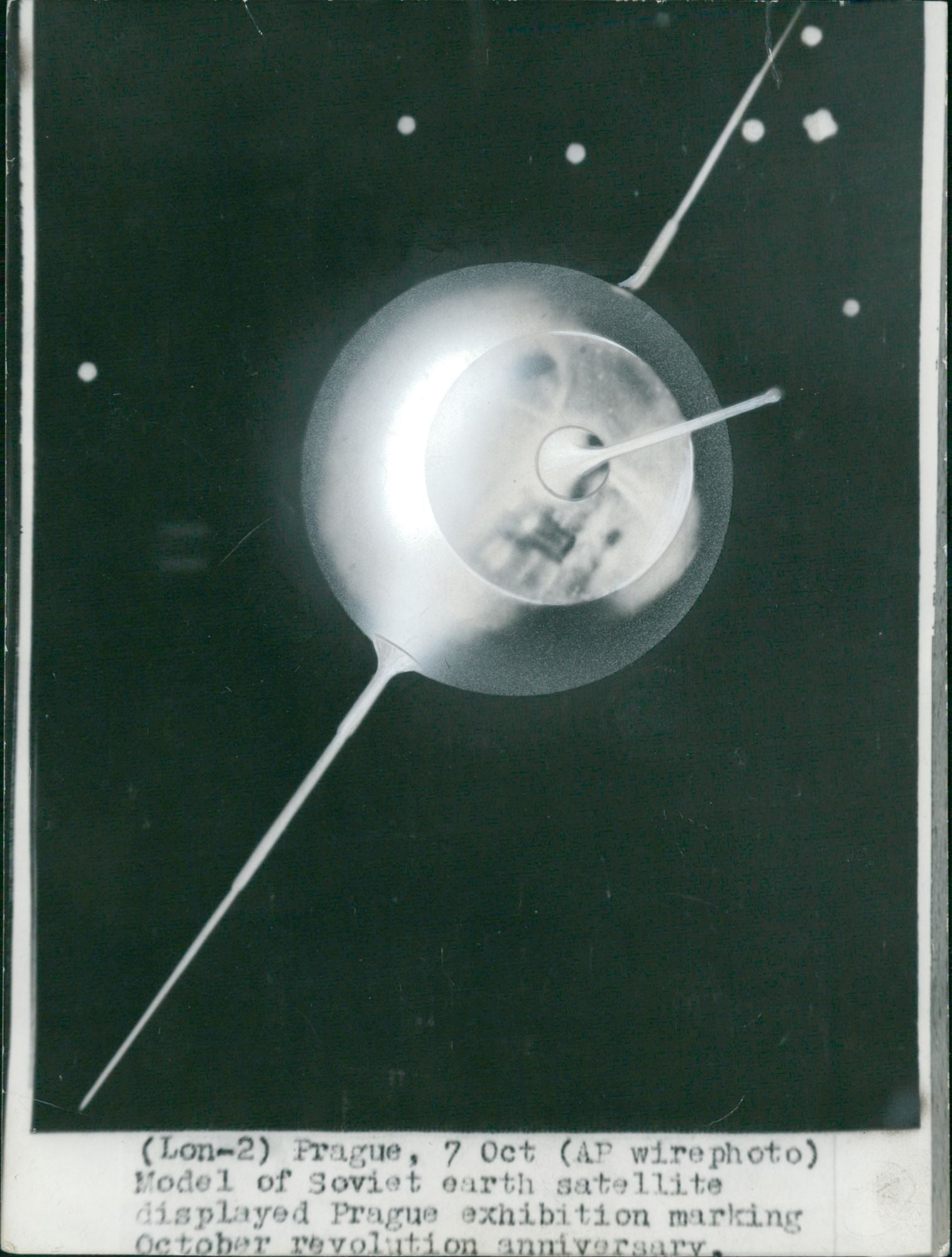 Model of Soviet earth satellite - Vintage Photograph