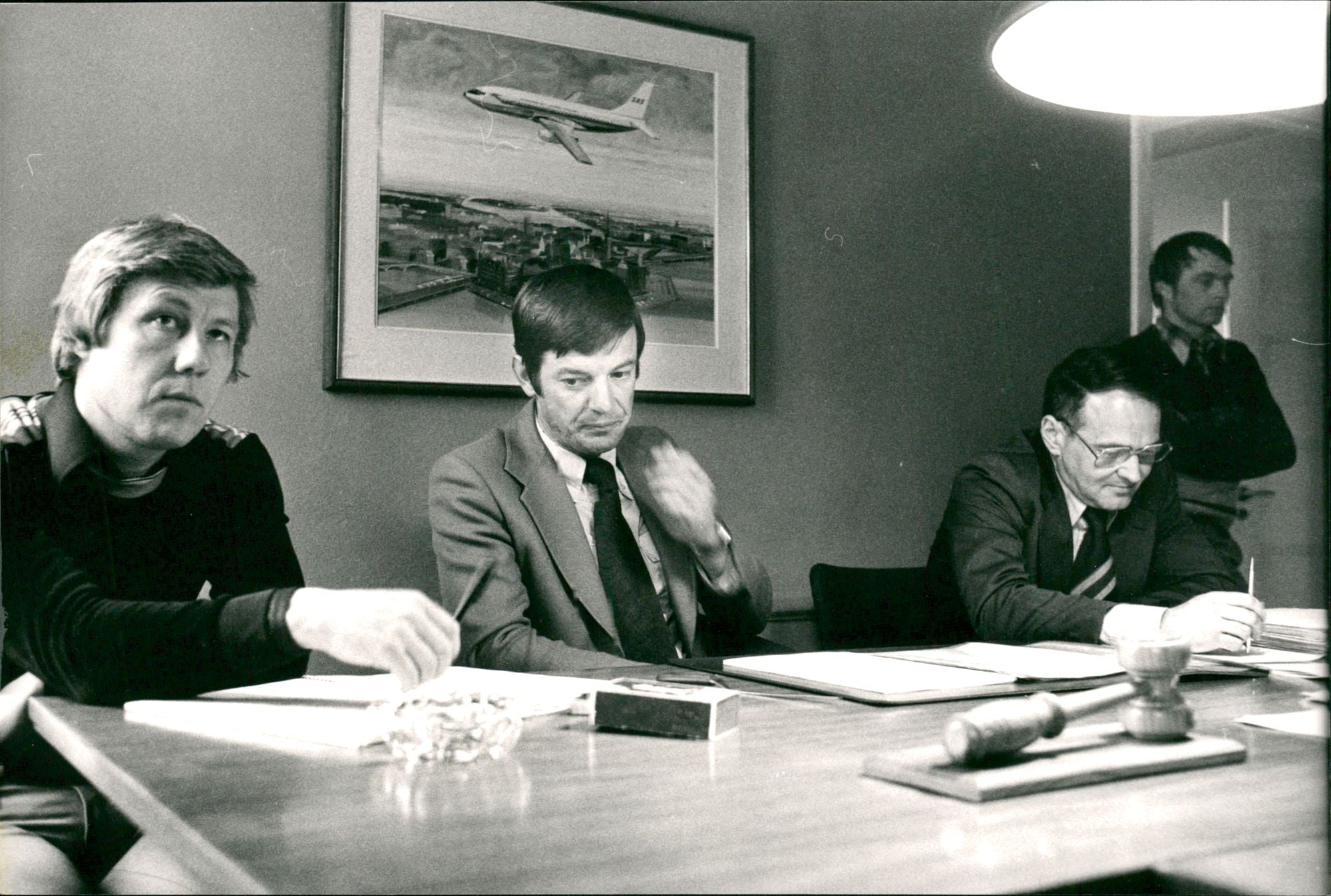 Lars Eklund, Johan Juhlin ordf and Erik Levin ombusdman - Vintage Phot