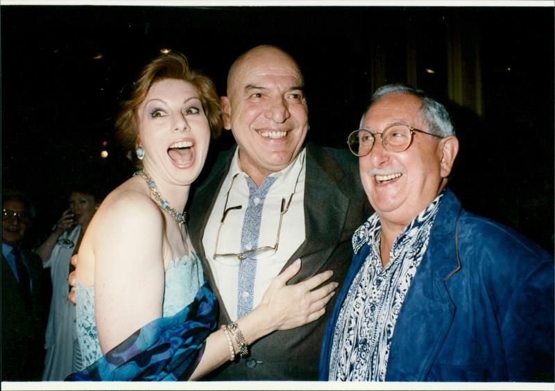 Dennis Selinger, his wife Debra andTelly Savalas - Vintage Photograph