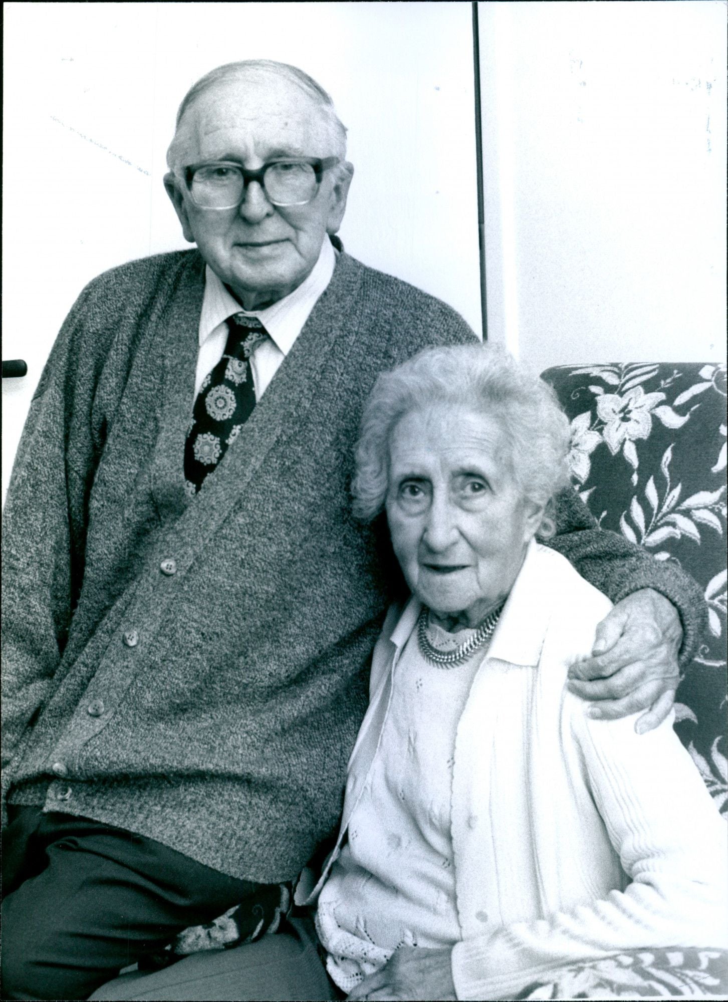 Don Rudd and his wife sitting - Vintage Photograph