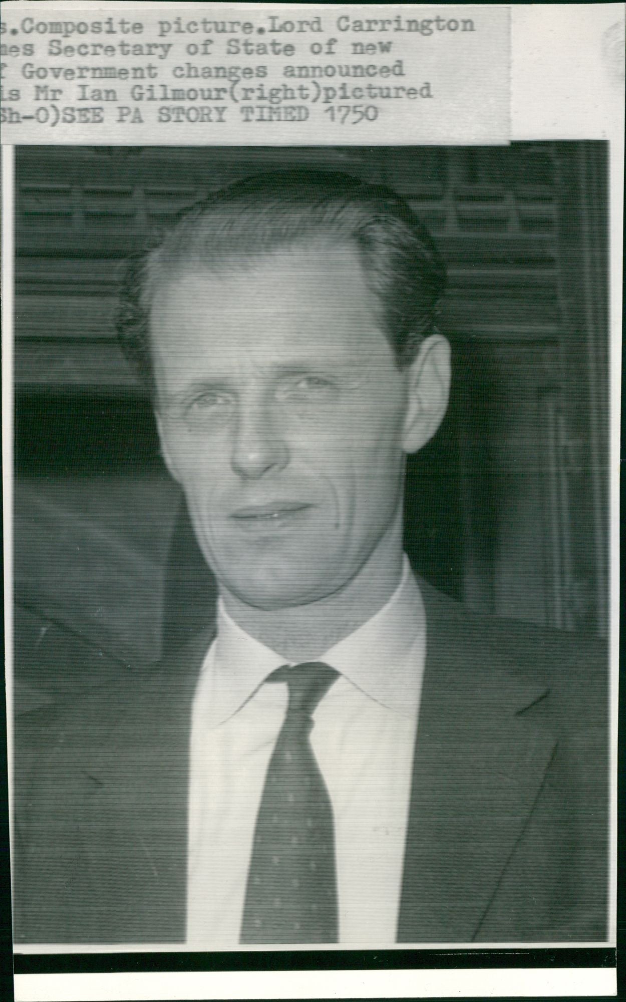 Sir Ian Gilmour - Vintage Photograph