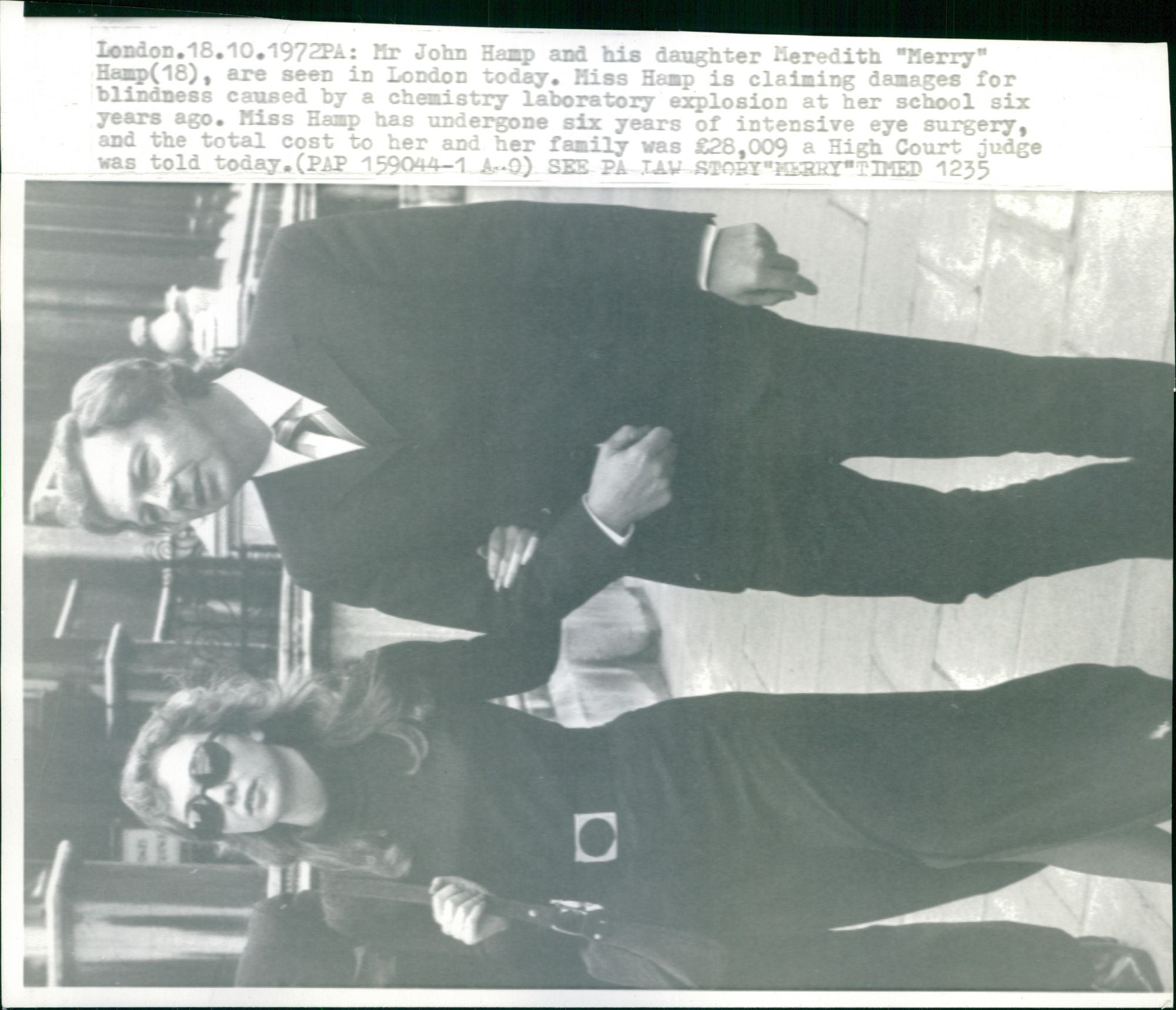 Mr. John Hamp and his daughter Meredith "Merry" Hamp. - Vintage Photog