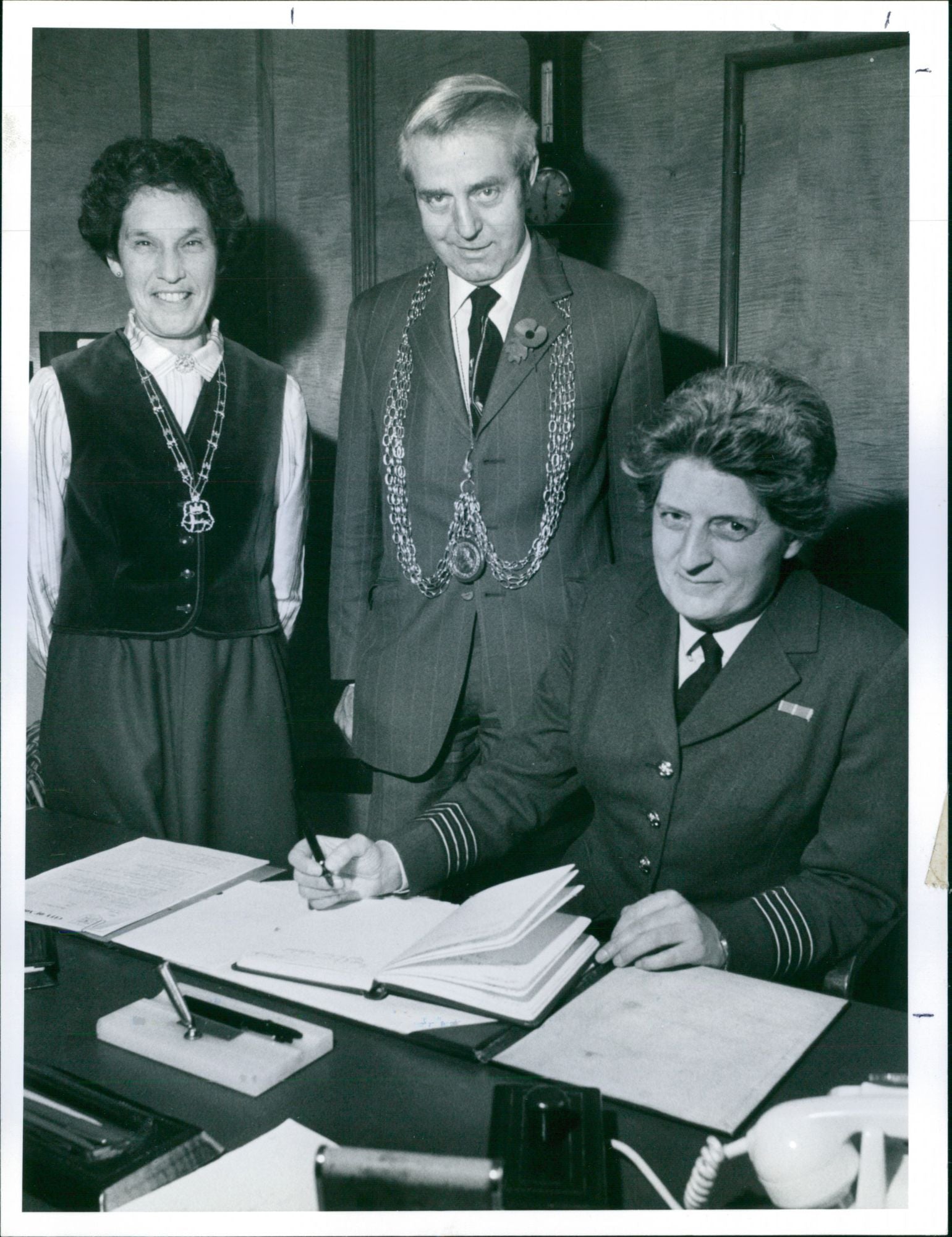 Group Captain Joan Hopkins and Mr. George Richards - Vintage Photograp