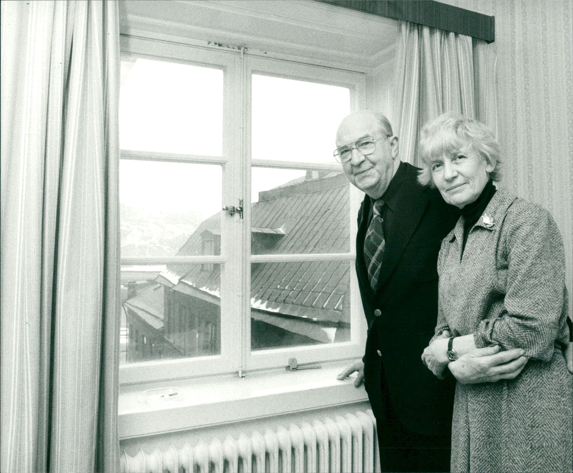Bishop Olle Nivenius and his wife Ingrid look out over the Old Town fr