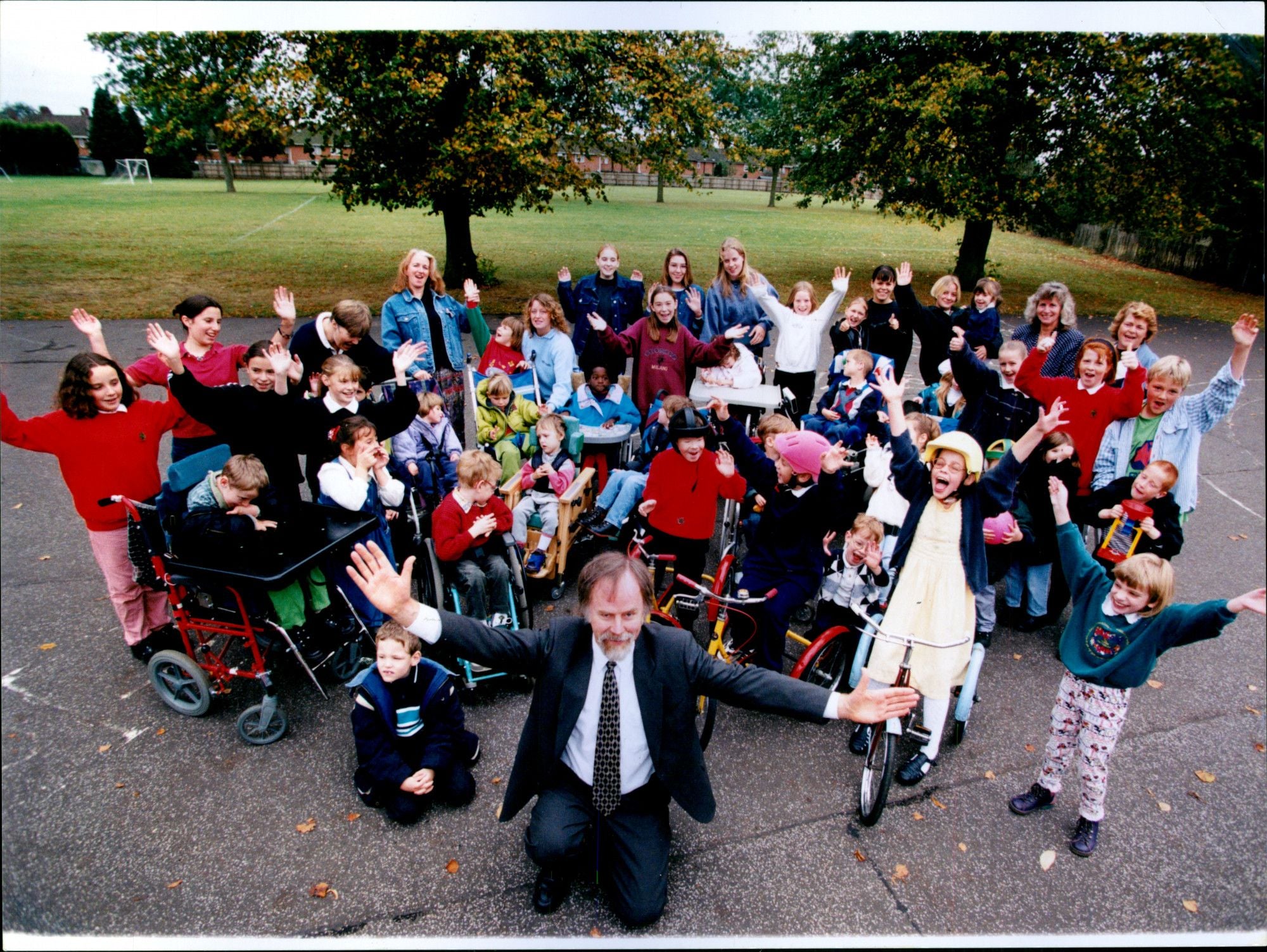 Clare School's pupils celebrating - Vintage Photograph
